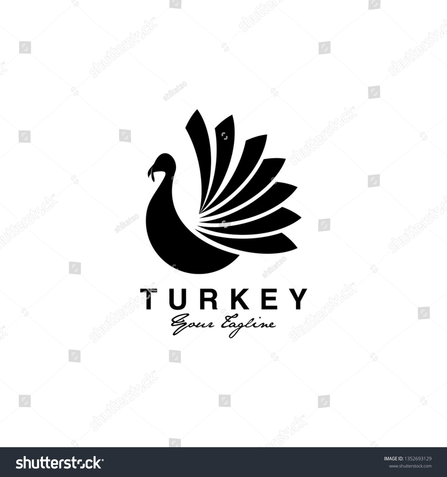 Turkey Logo Design: vector de stock (libre de regalías) 1352693129 ...