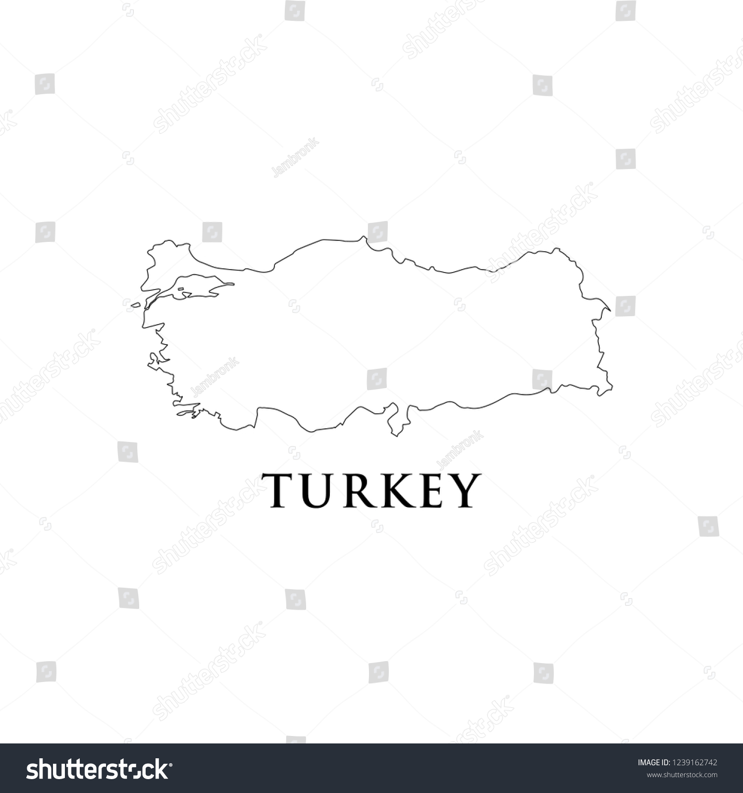 Turkey Map Icon Vector Illustration Stock Vector (Royalty Free ...