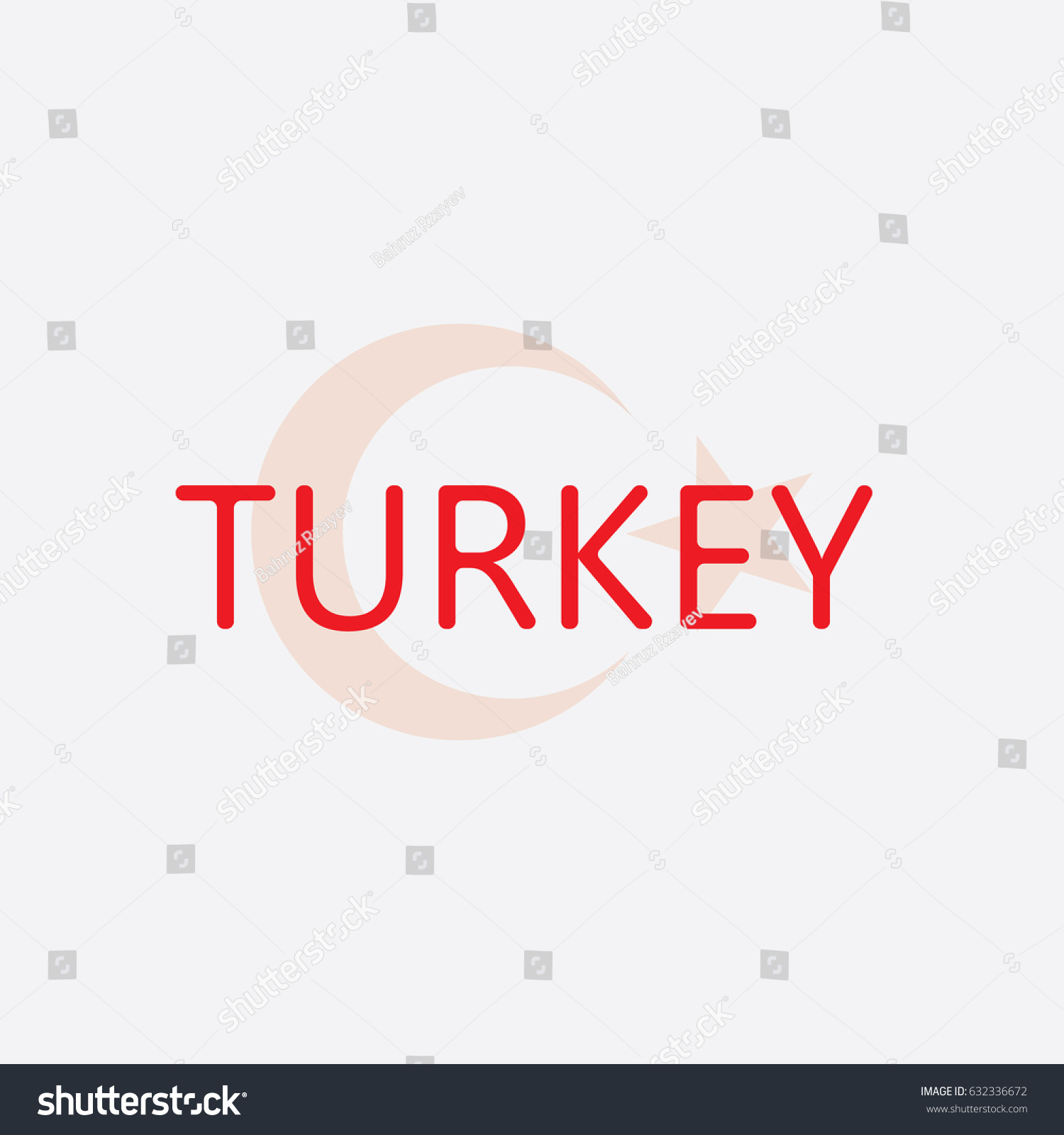 Turkey Name Letters Vector Illustration Stock Vector (Royalty Free ...