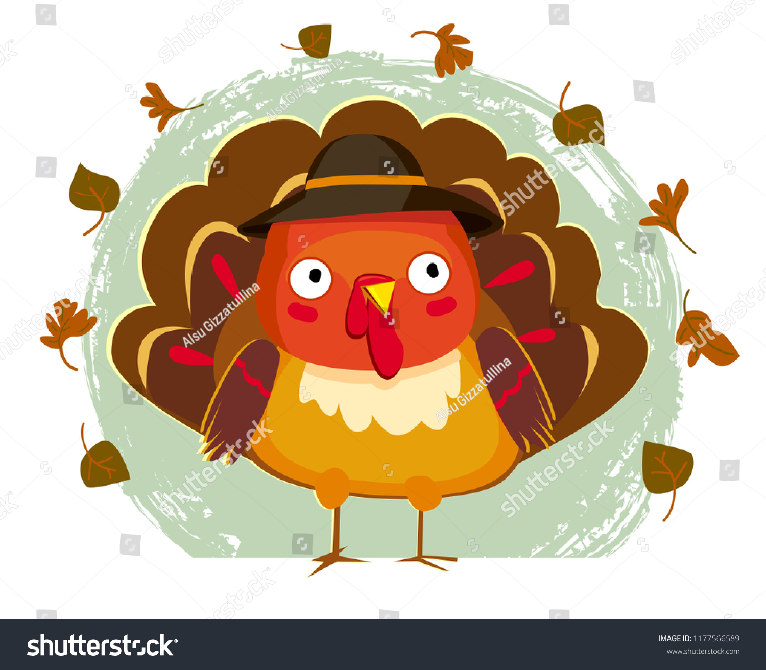 Turkey Vector Illustration Stock Vector (Royalty Free) 1177566589