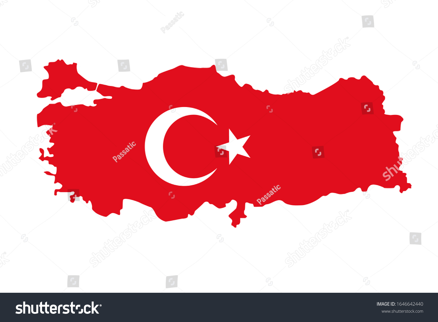 Turkish Map Isolated Concept White Background Stock Vector (Royalty ...