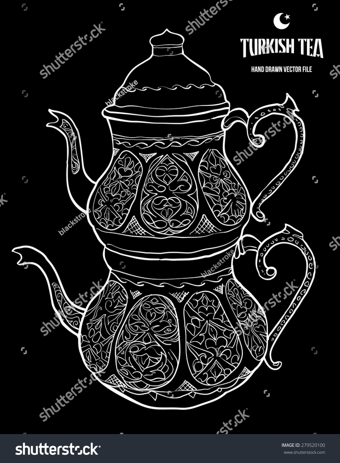Turkish Tea Pot Stock Vector (Royalty Free) 279520100