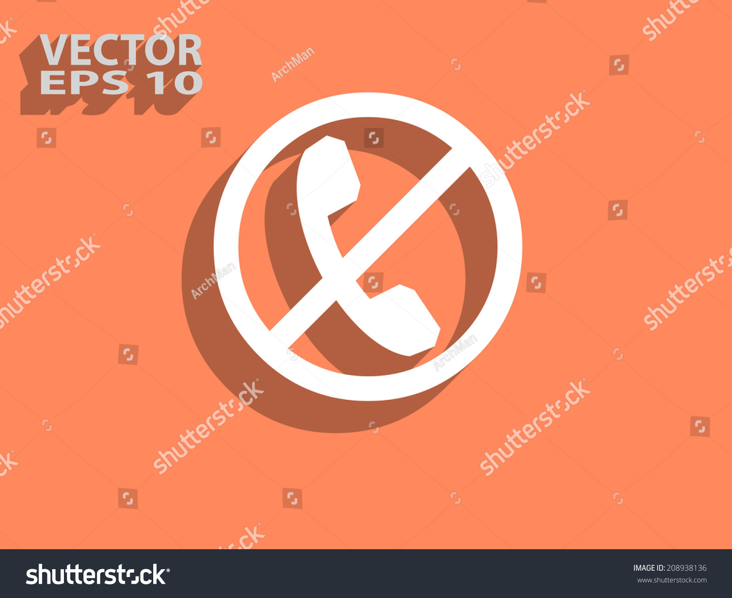 Turn Off Phone Icon Stock Vector (Royalty Free) 208938136 | Shutterstock