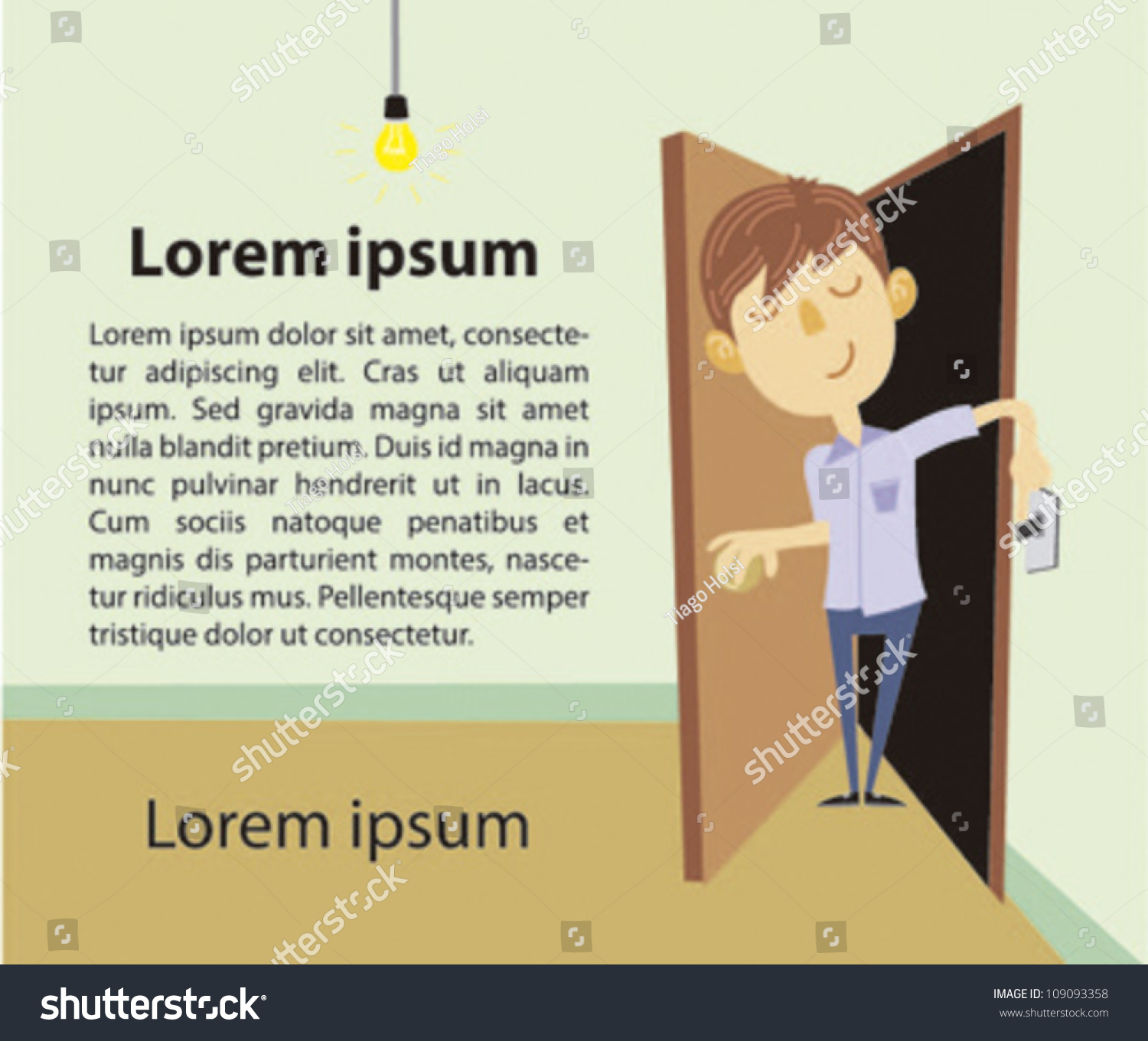 Turn Off Light When Leaving Stock Vector (Royalty Free) 109093358 ...
