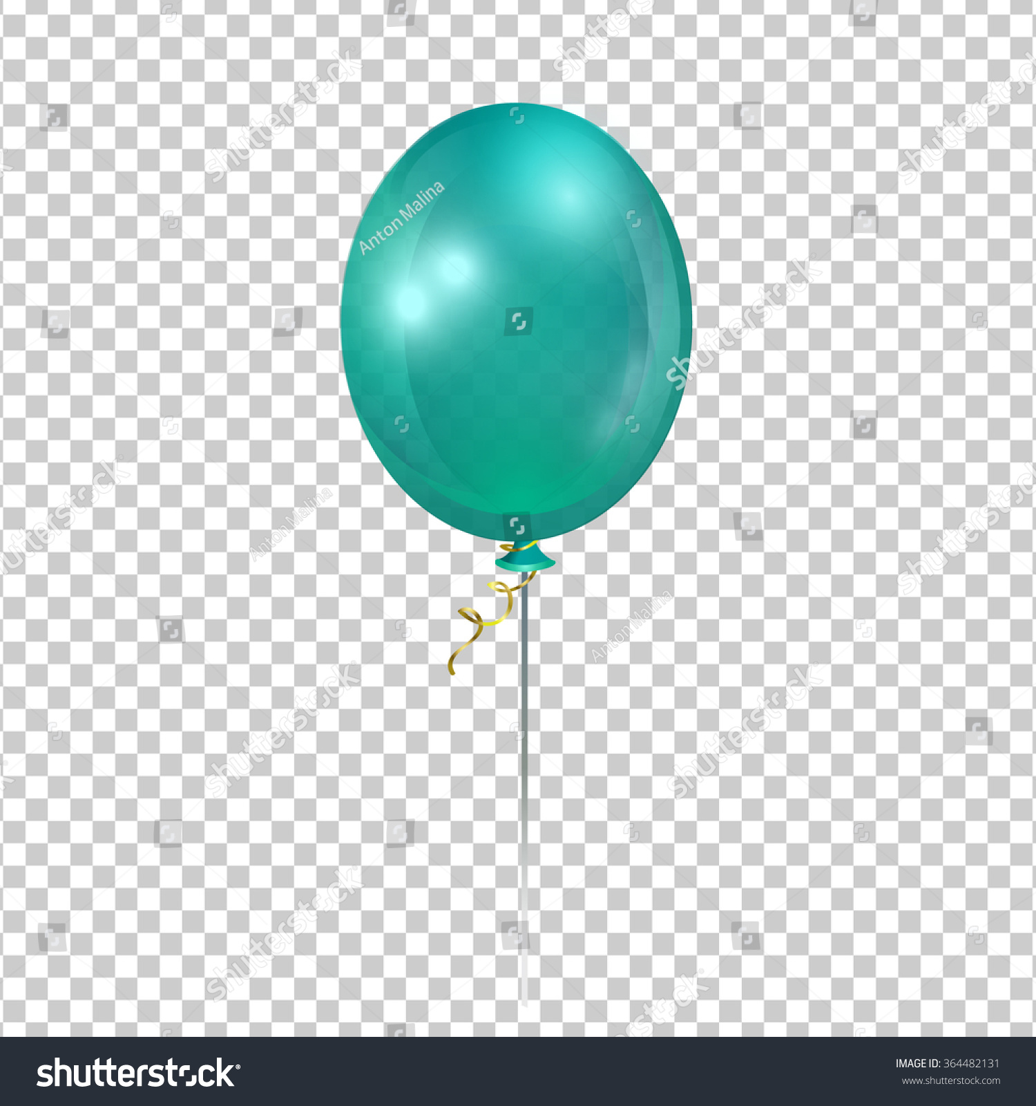 Turquoise Transparent Balloon Stock Vector (Royalty Free) 364482131