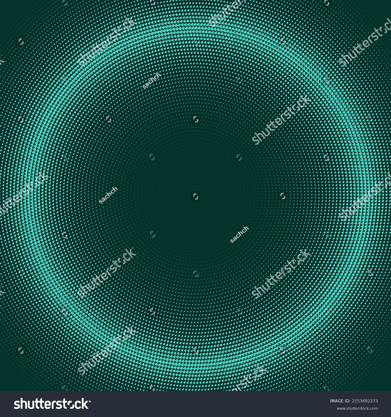 Turquoise Triangle Halftone Circle Frame Vector Stock Vector (Royalty ...