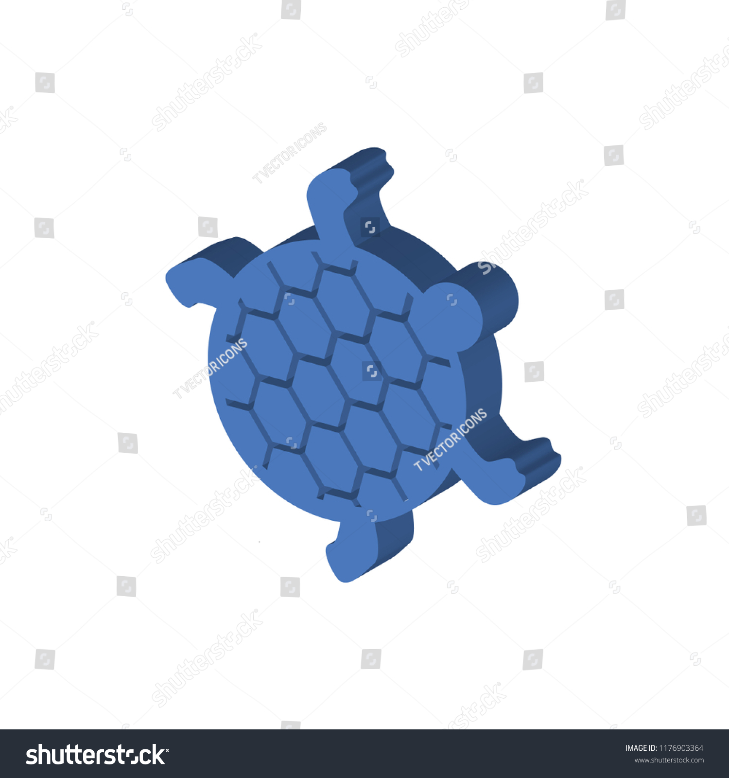 Turtle Isometric Left Top View 3d Stock Vector (Royalty Free ...