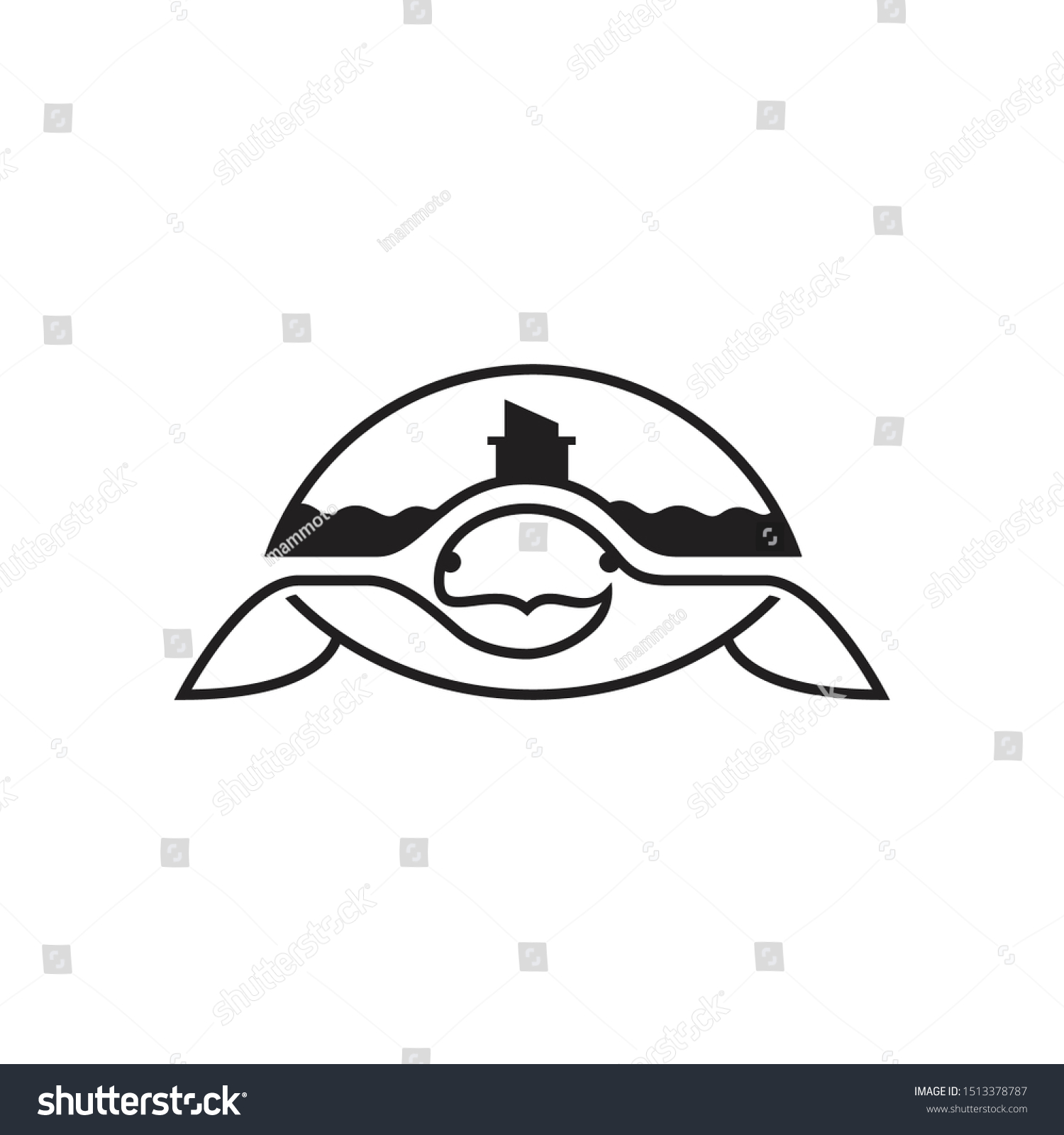 Turtle Logo Icon Vector Black Stock Vector (Royalty Free) 1513378787 ...