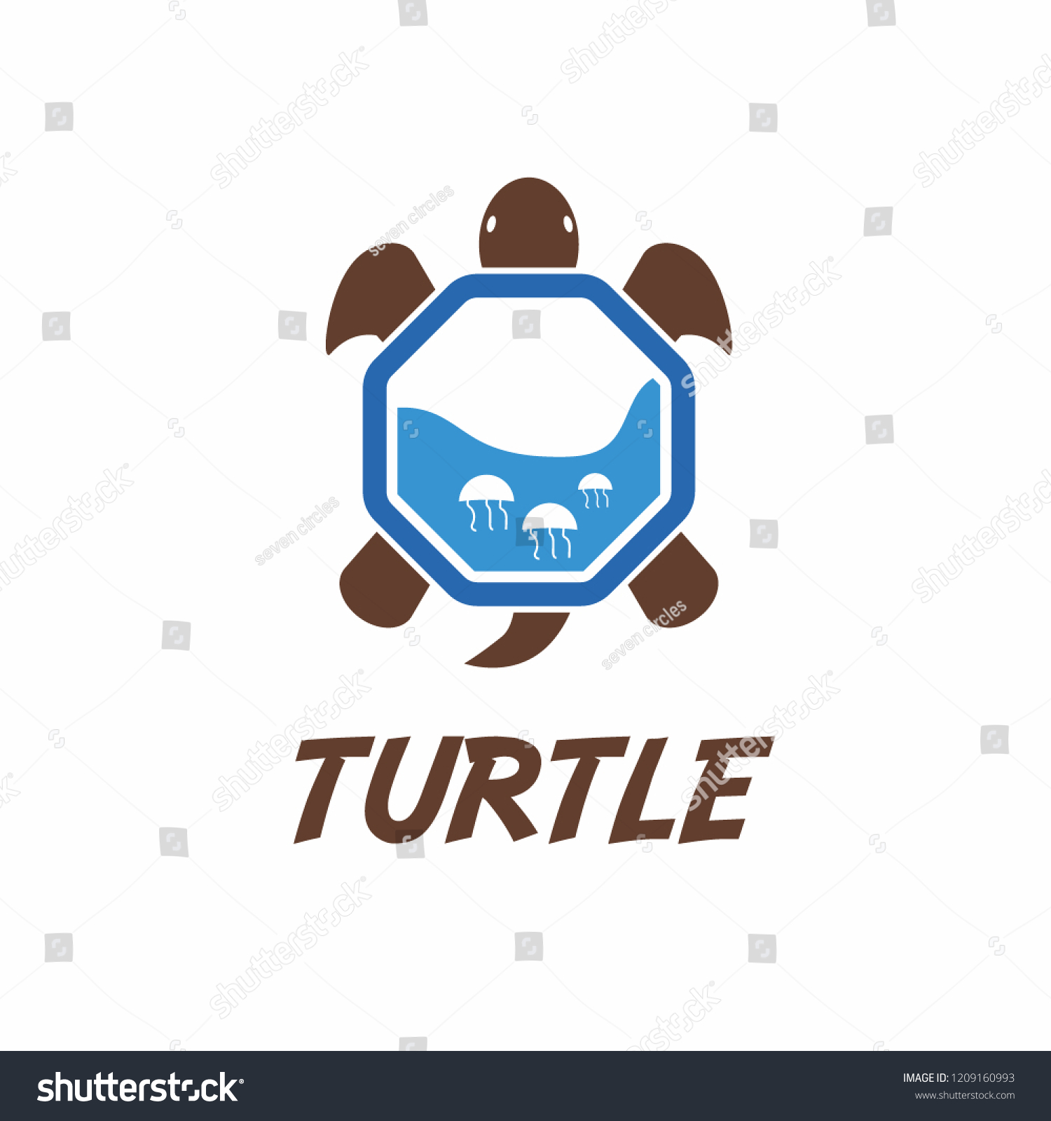 Turtle Logo Isolated On White Background Stock Vector (Royalty Free ...