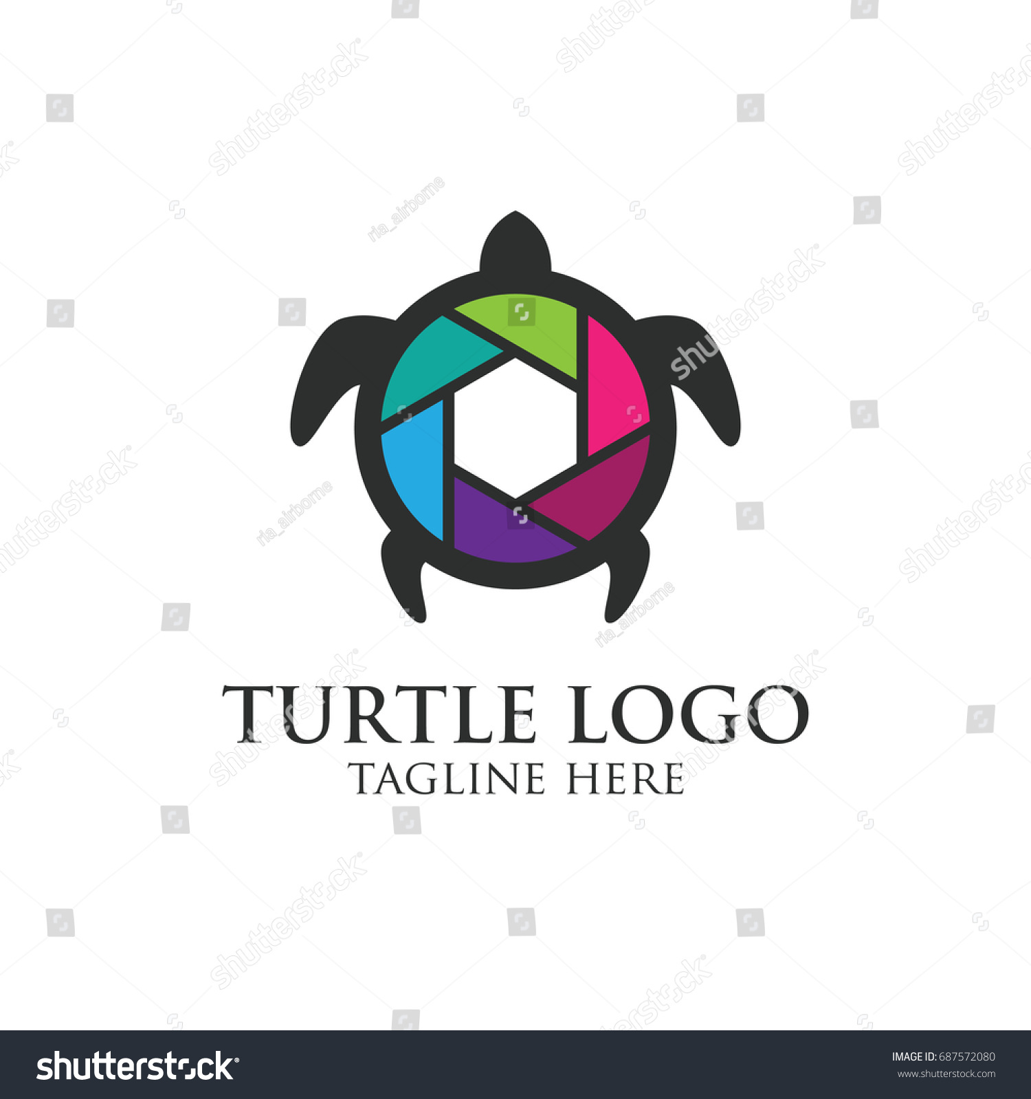 Turtle Protection Logo Design Concept Stock Vector (Royalty Free) 687572080