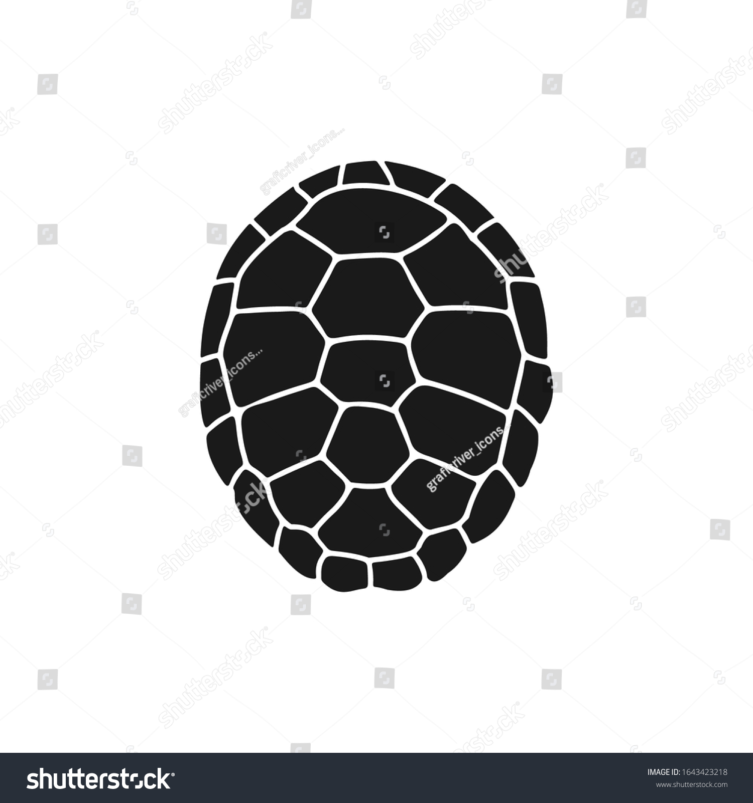 Turtle Shell Icon Vector Illustration Isolated Stock Vector (Royalty ...