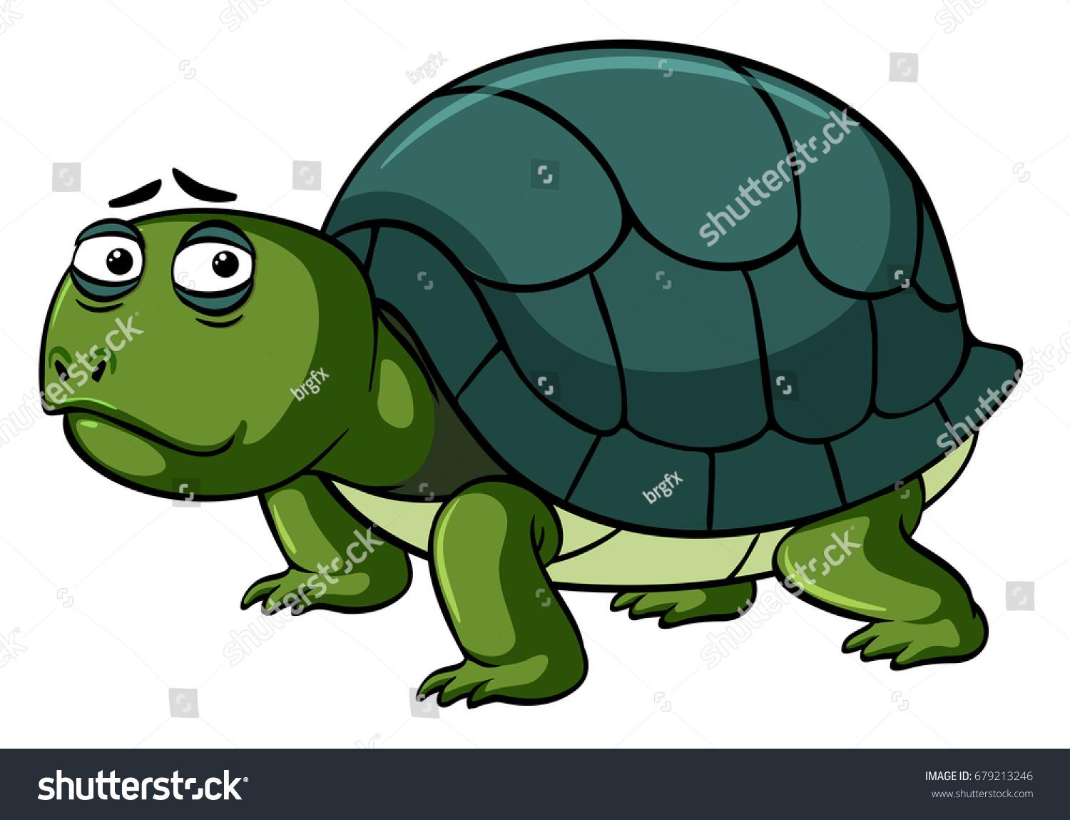 Turtle Sad Face Illustration Stock Vector (Royalty Free) 679213246 ...