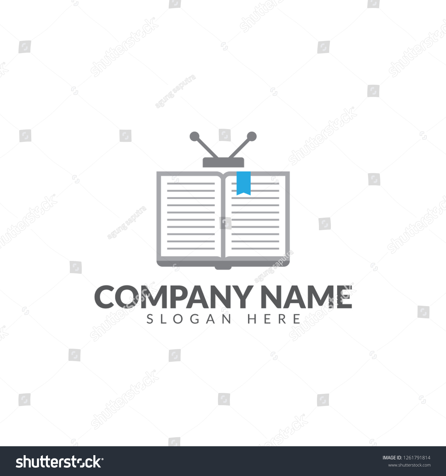 Tv Book Logo Vector Design Template Stock Vector (Royalty Free ...