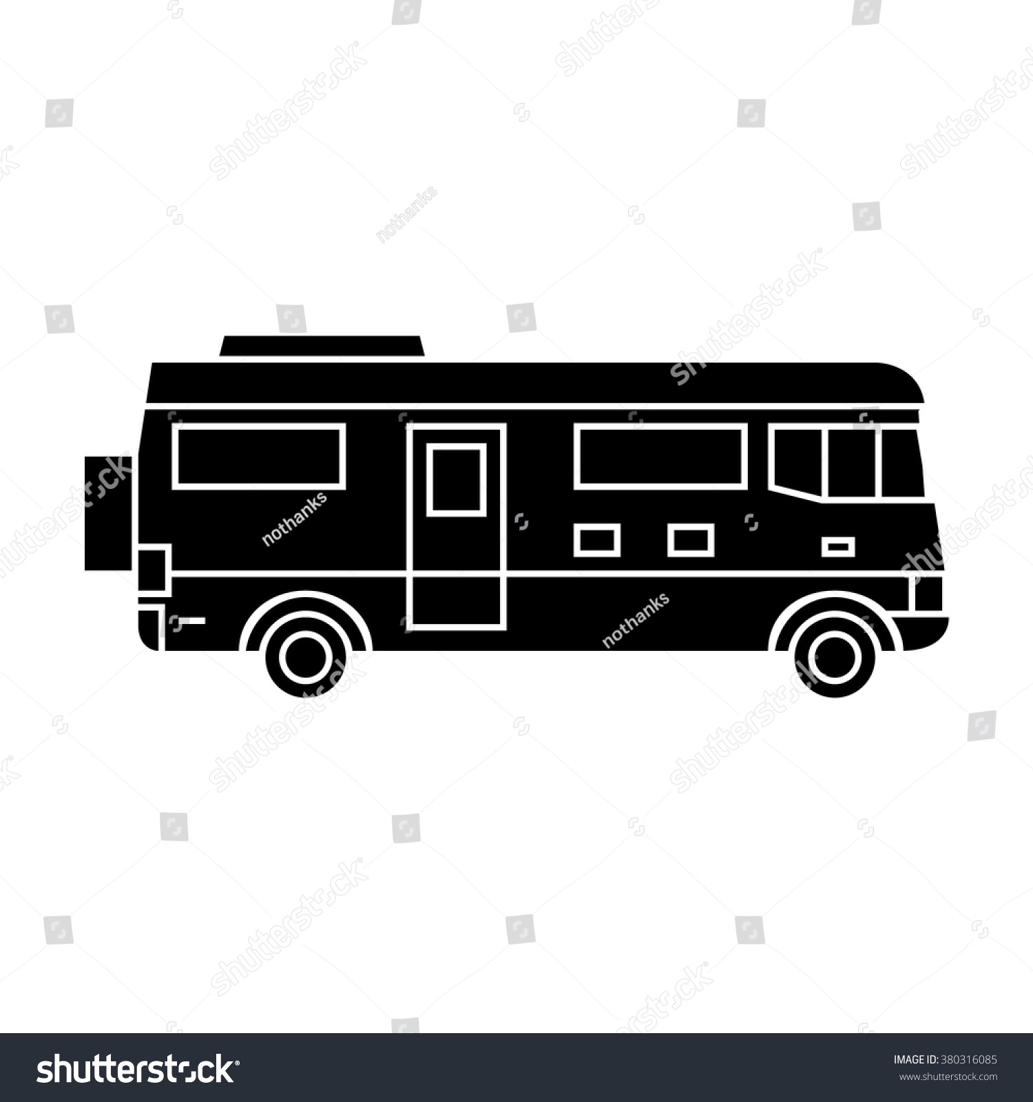 Tv Bus Station Stock Vector (Royalty Free) 380316085
