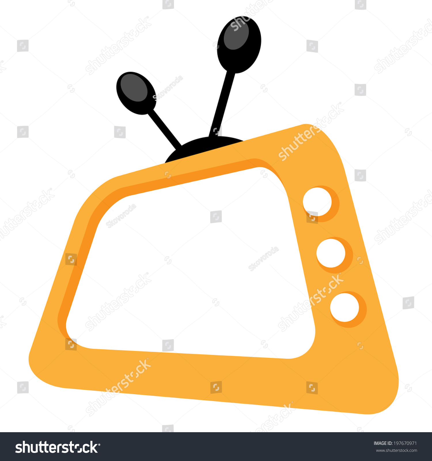 Tv Cartoon Stock Vector (Royalty Free) 197670971 | Shutterstock