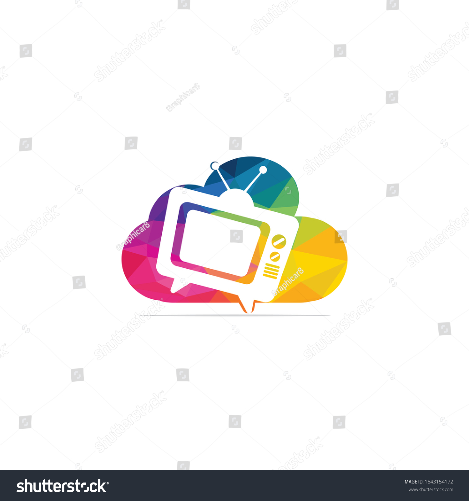 Tv Cloud Logo Design Cloud Computing Stock Vector (Royalty Free ...