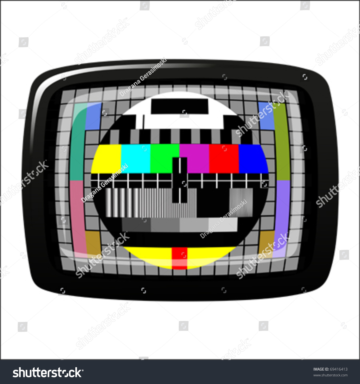 Tv Color Test Pattern Test Card: vector de stock (libre de regalías ...