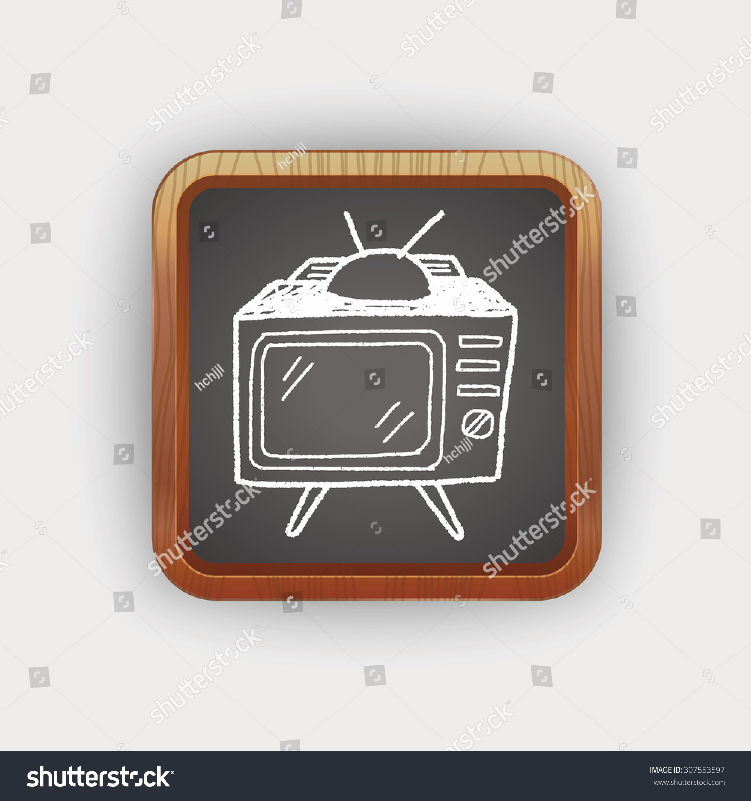 Tv Doodle Stock Vector (Royalty Free) 307553597 | Shutterstock