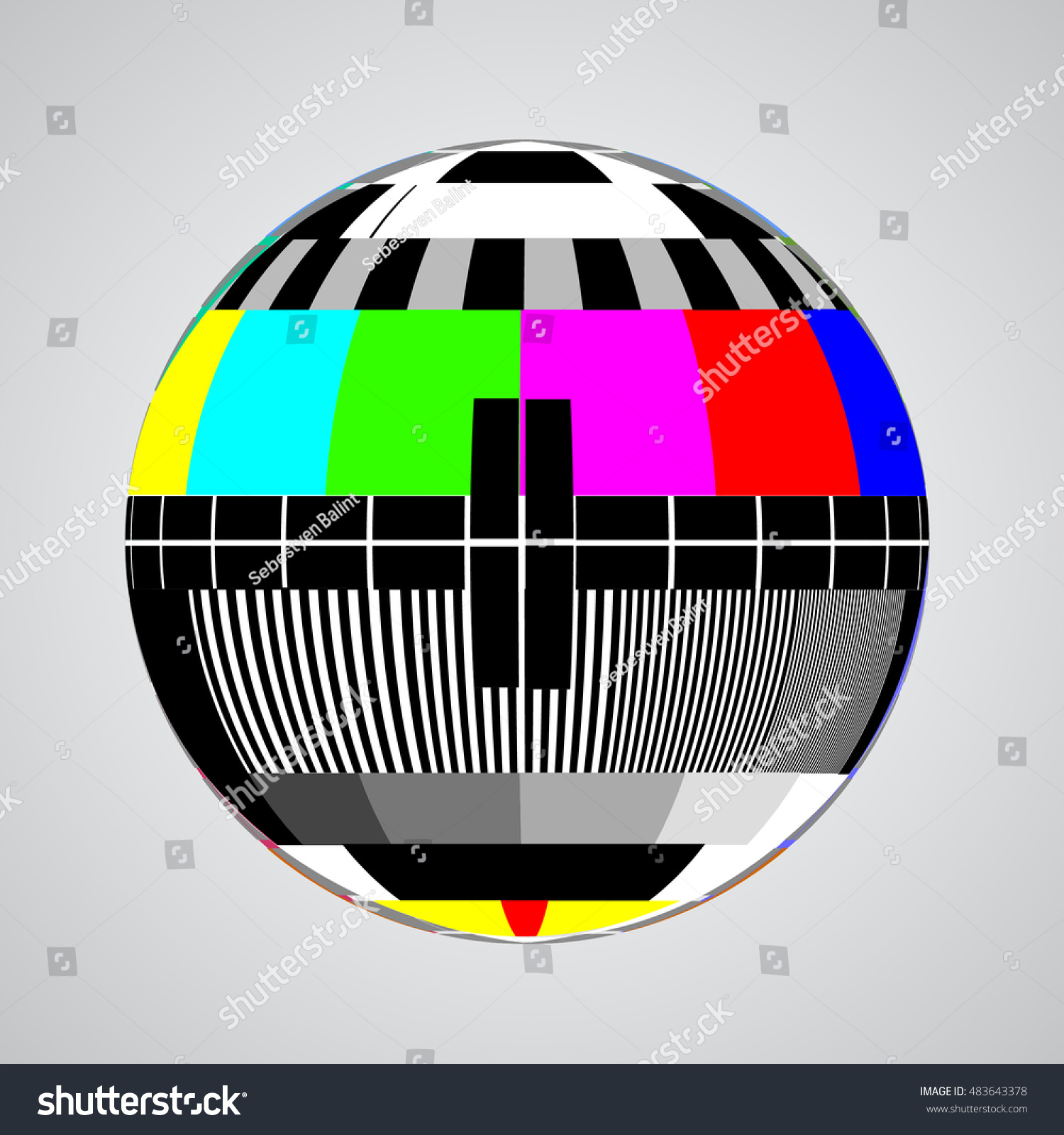 Tv Error Screen Sphere Vector Illustration Stock Vector (Royalty Free ...