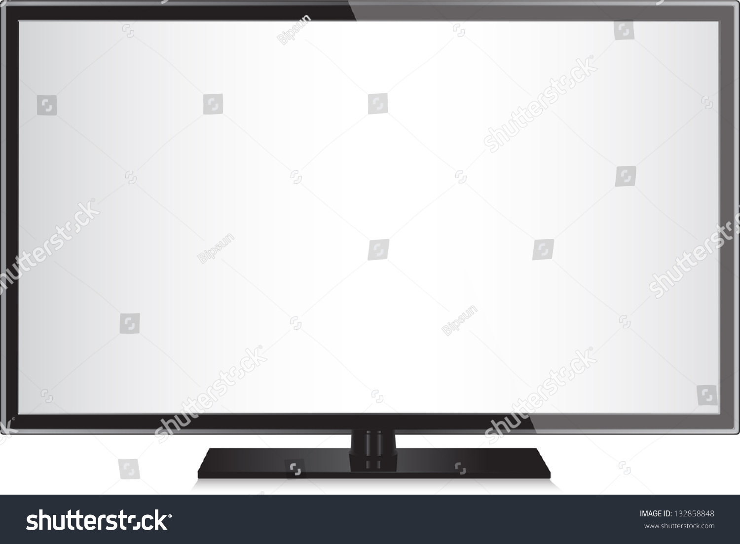 écran plat lcd, illustration vectorielle réaliste : image vectorielle ...