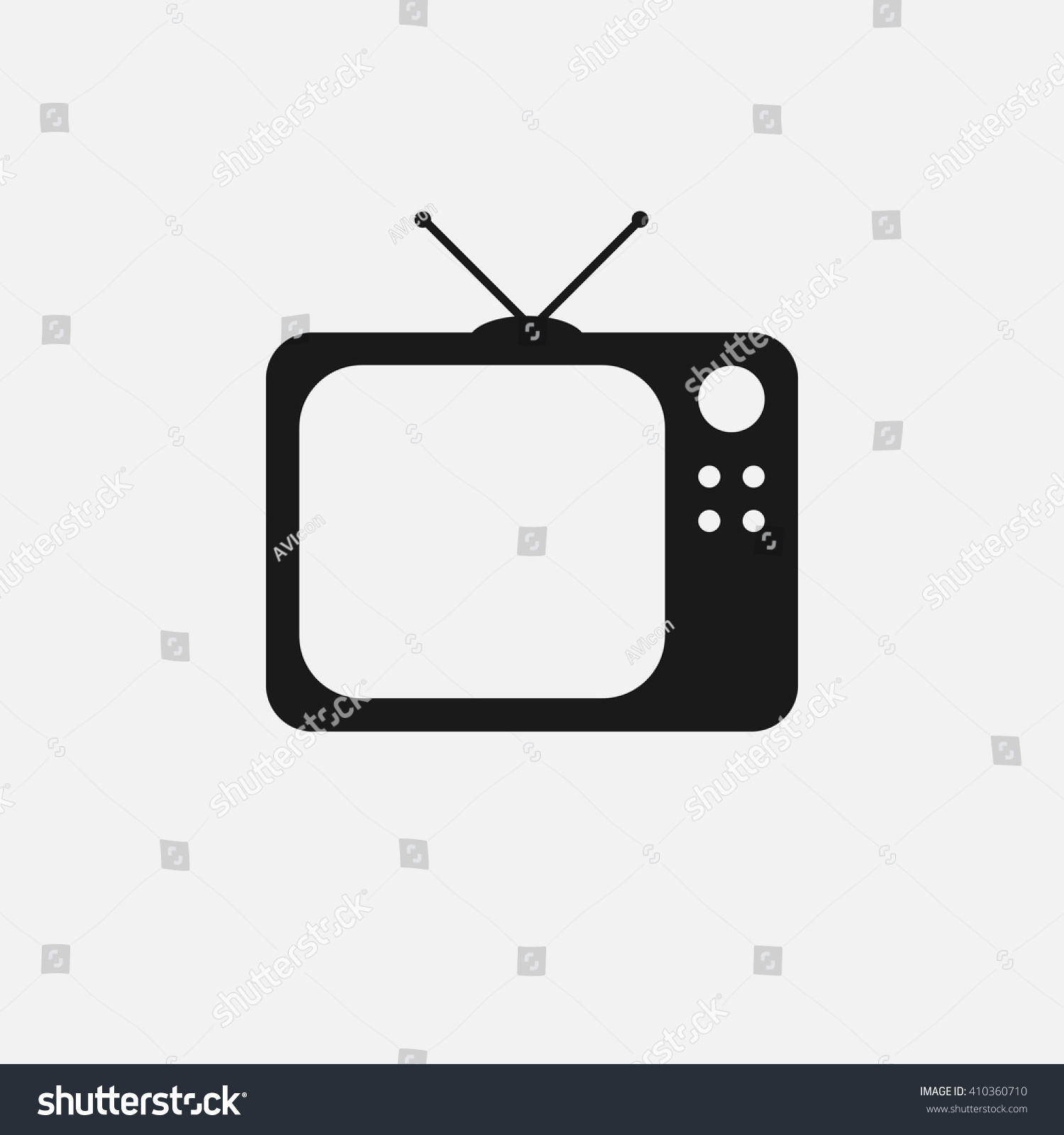 Tv Icon Vector Solid Illustration Pictogram Stock Vector (Royalty Free ...