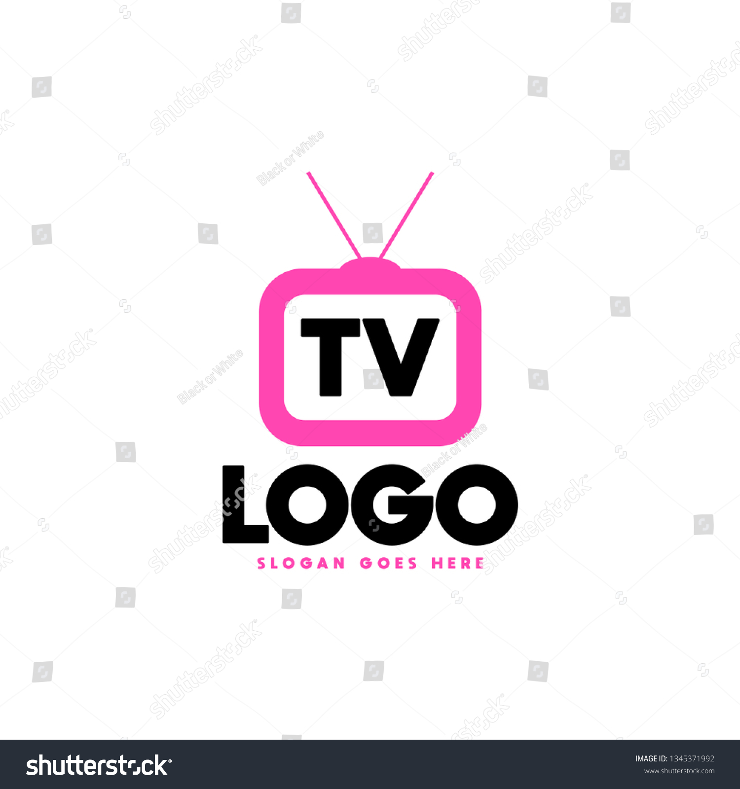 Tv Logo Design Stock Vector (Royalty Free) 1345371992 | Shutterstock