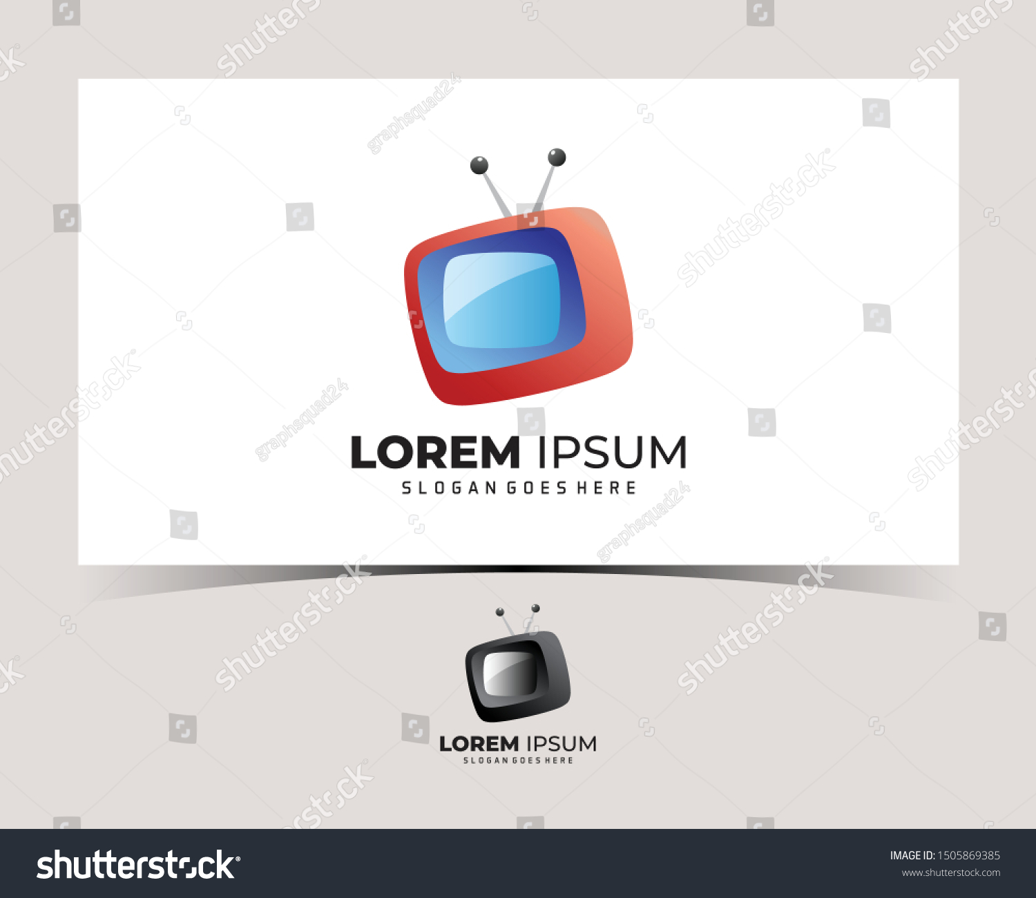Tv Logo Template Design Vector Stock Vector Royalty Free 1505869385 Shutterstock