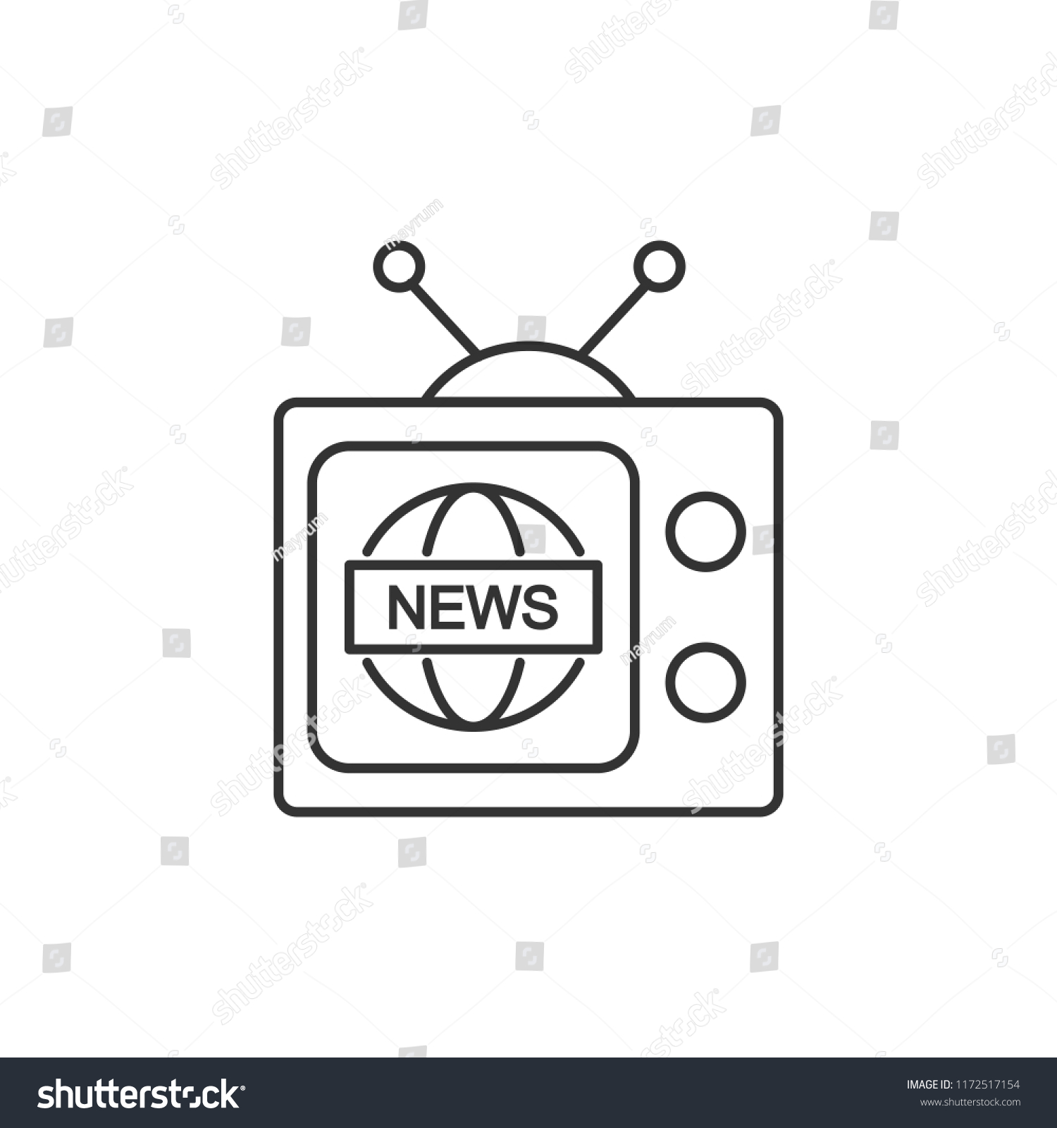 Tv News Vector Icon Stock Vector (Royalty Free) 1172517154 | Shutterstock