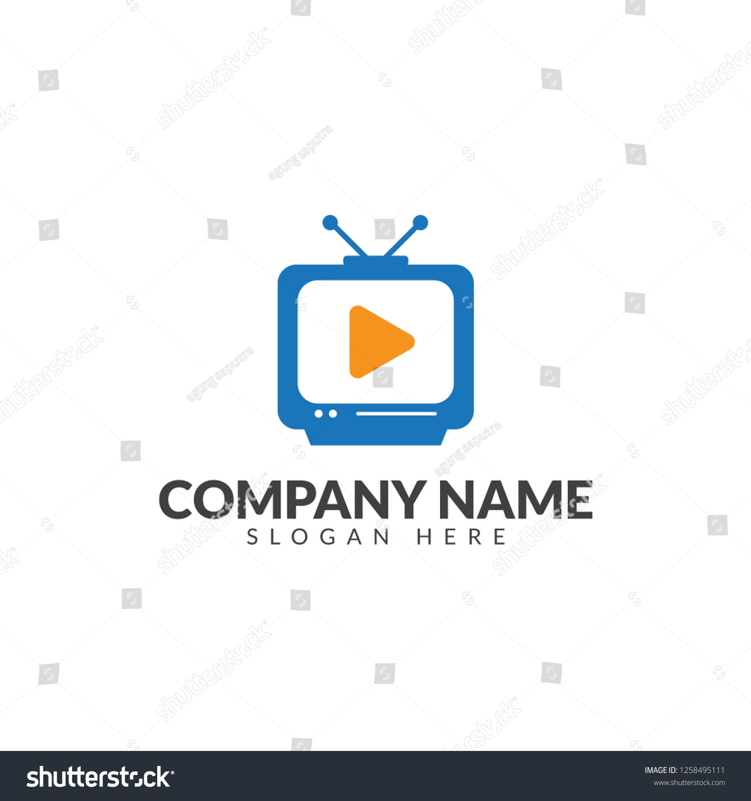 Tv Play Logo Vector Design Template: vector de stock (libre de regalías ...