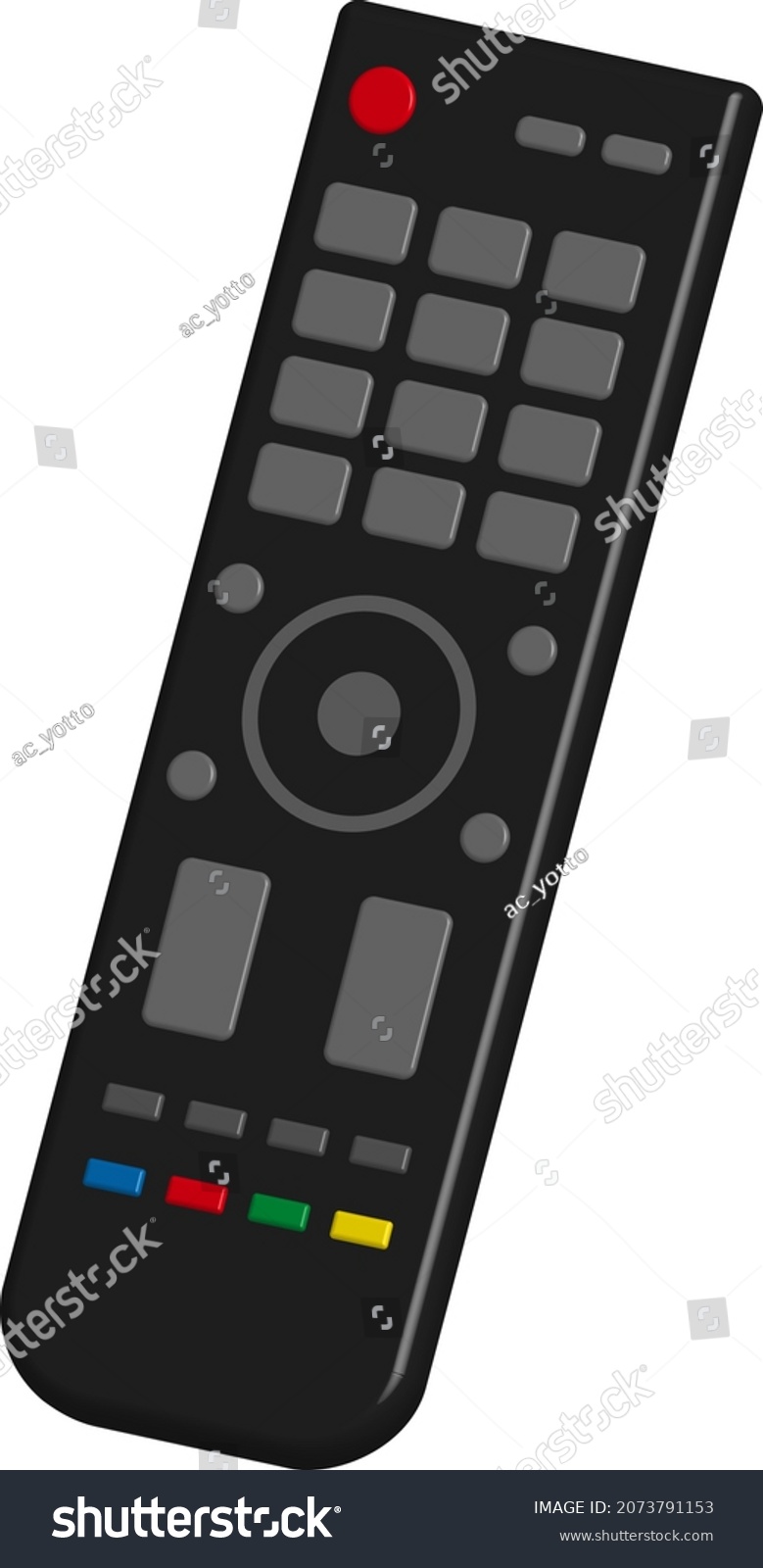 Tv Remote Controller Isolated Vector Illustration Stock Vector (Royalty ...