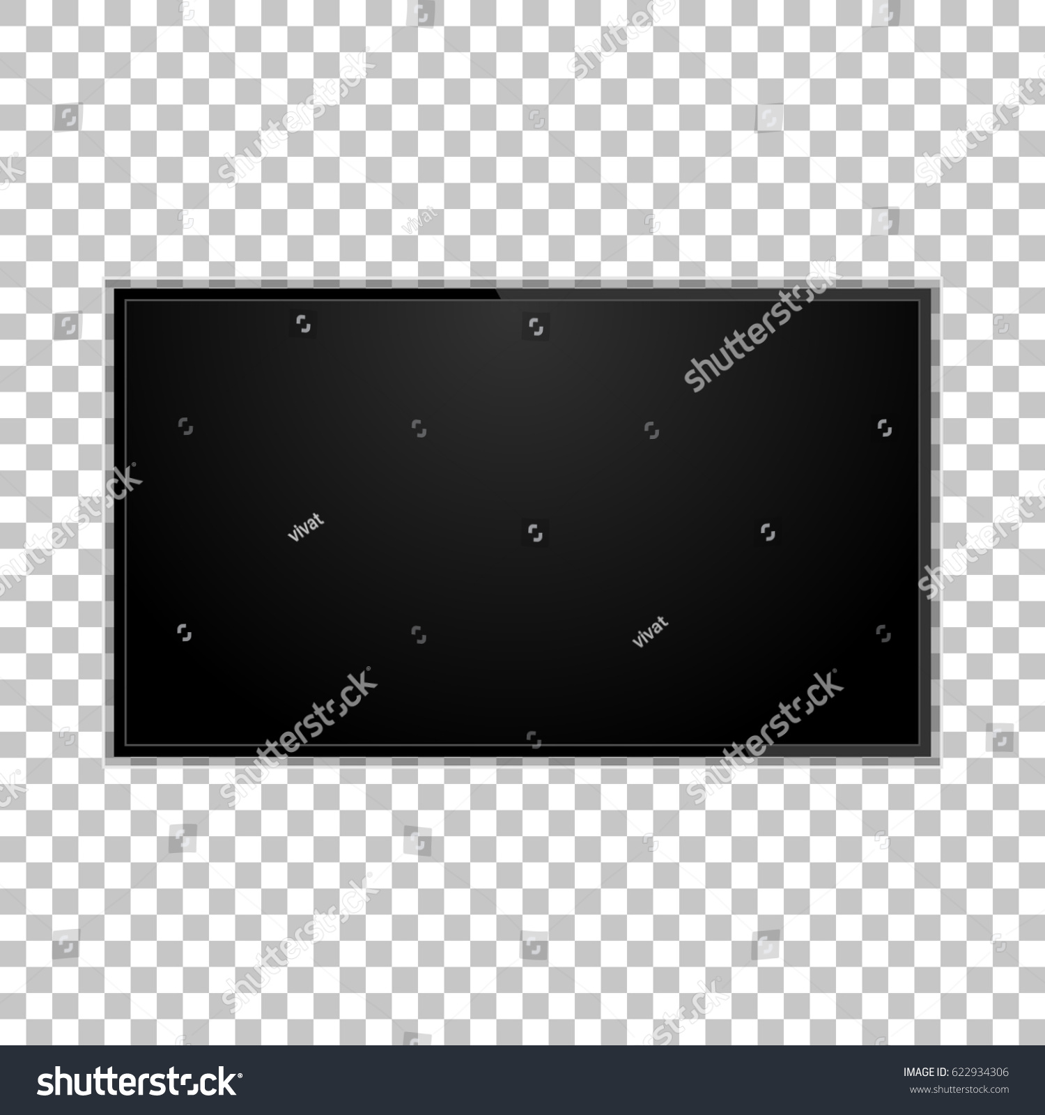 Tv Screen On Isolated Background Vector Stock Vector (Royalty Free ...