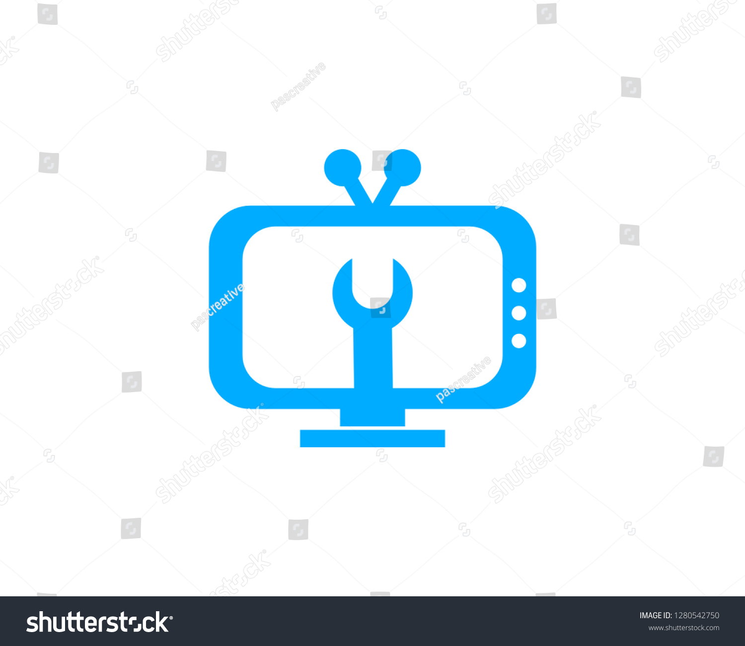 Tv Service Logo Template Design Vector Stock Vector (Royalty Free ...