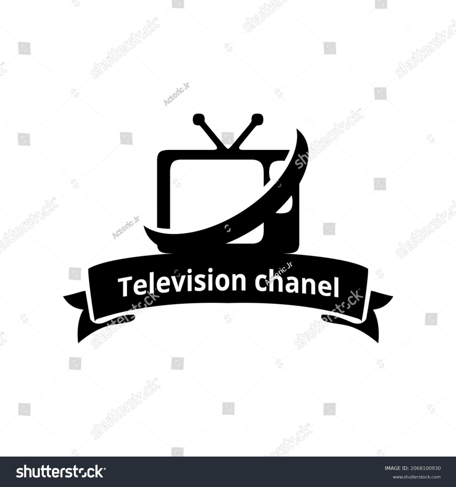 Tv Television Electronic Logo Icon Vector Stock Vector (Royalty Free ...
