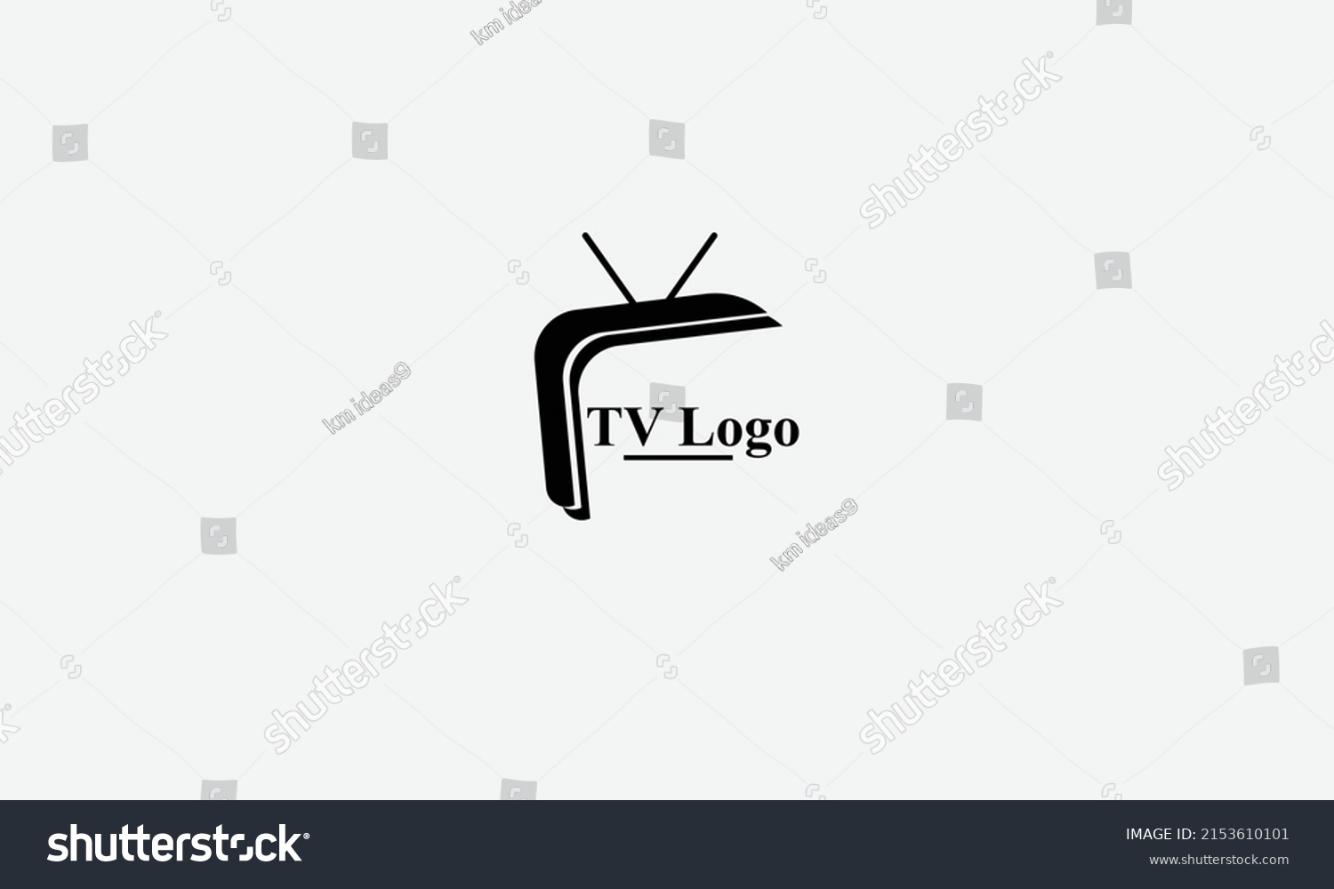 Tv Television Vector Logo Design Stock Vector (Royalty Free) 2153610101 ...