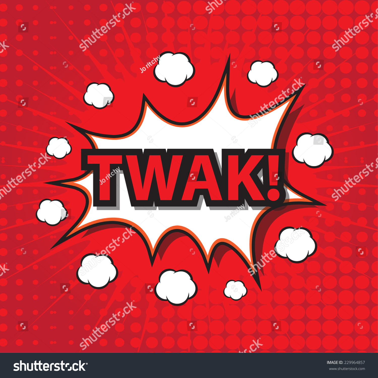 Twak Comic Wording Sound Effect Set Stock Vector (Royalty Free ...