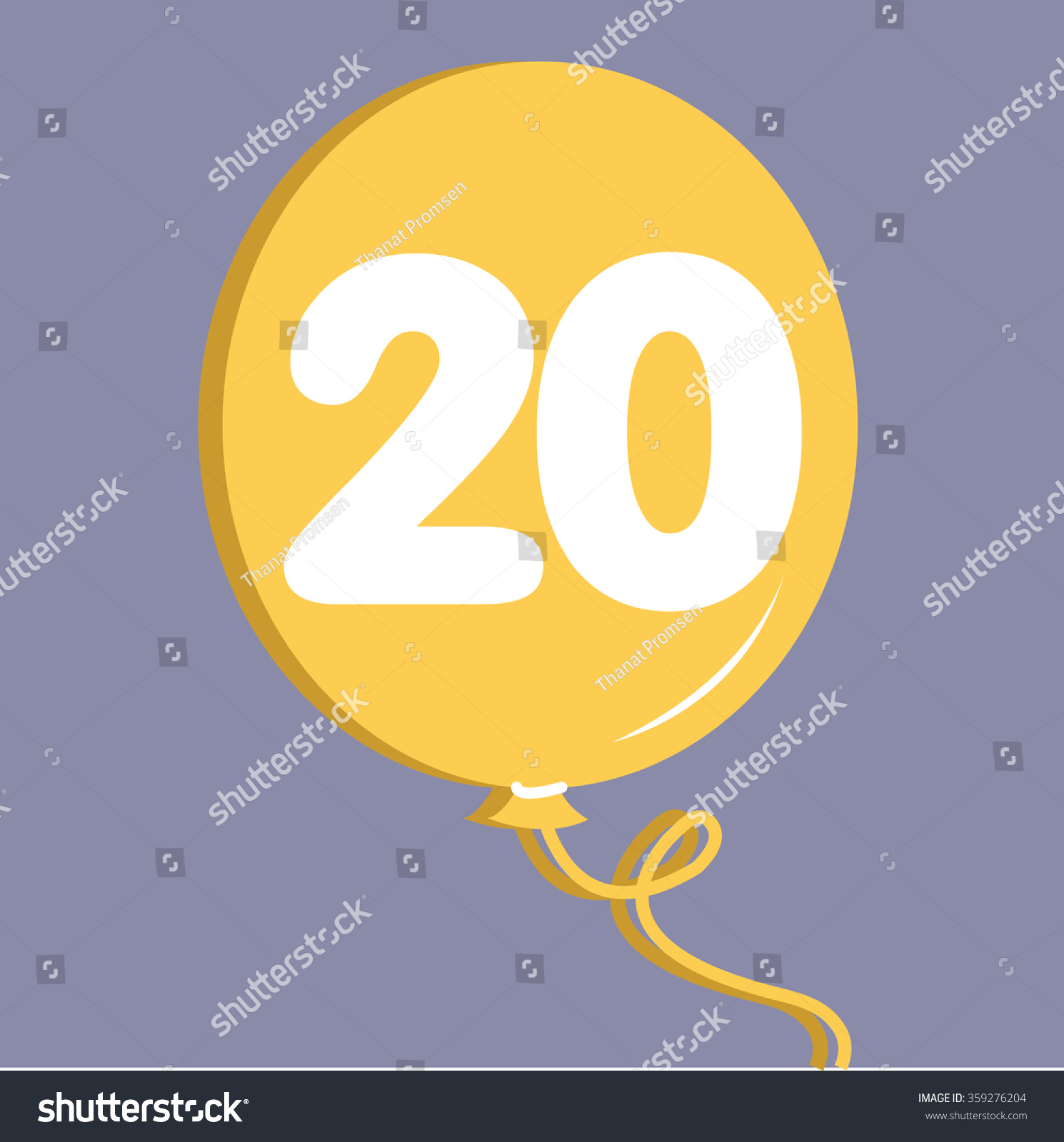 Twenty Logo Balloon Vector Illustration: vector de stock (libre de ...