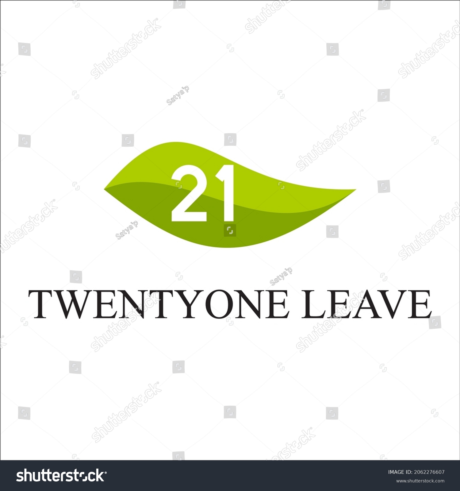 Twenty One Leaf Logo Template Abstract Stock Vector (Royalty Free ...