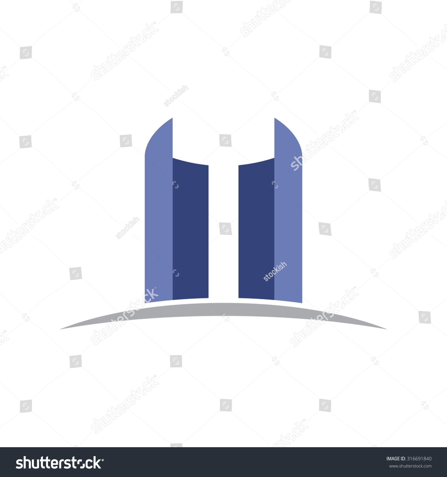 Twin Tower Logo Stock Vector (Royalty Free) 316691840 | Shutterstock