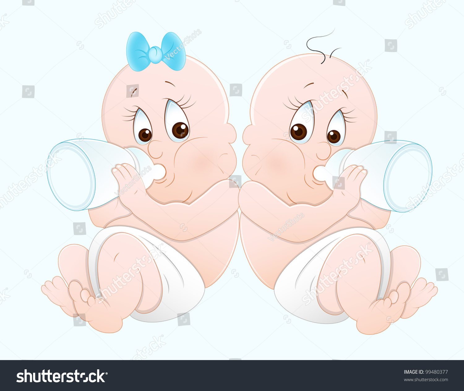 Twins Baby Vector: เวกเตอร์สต็อก (ปลอดค่าลิขสิทธิ์) 99480377 | Shutterstock