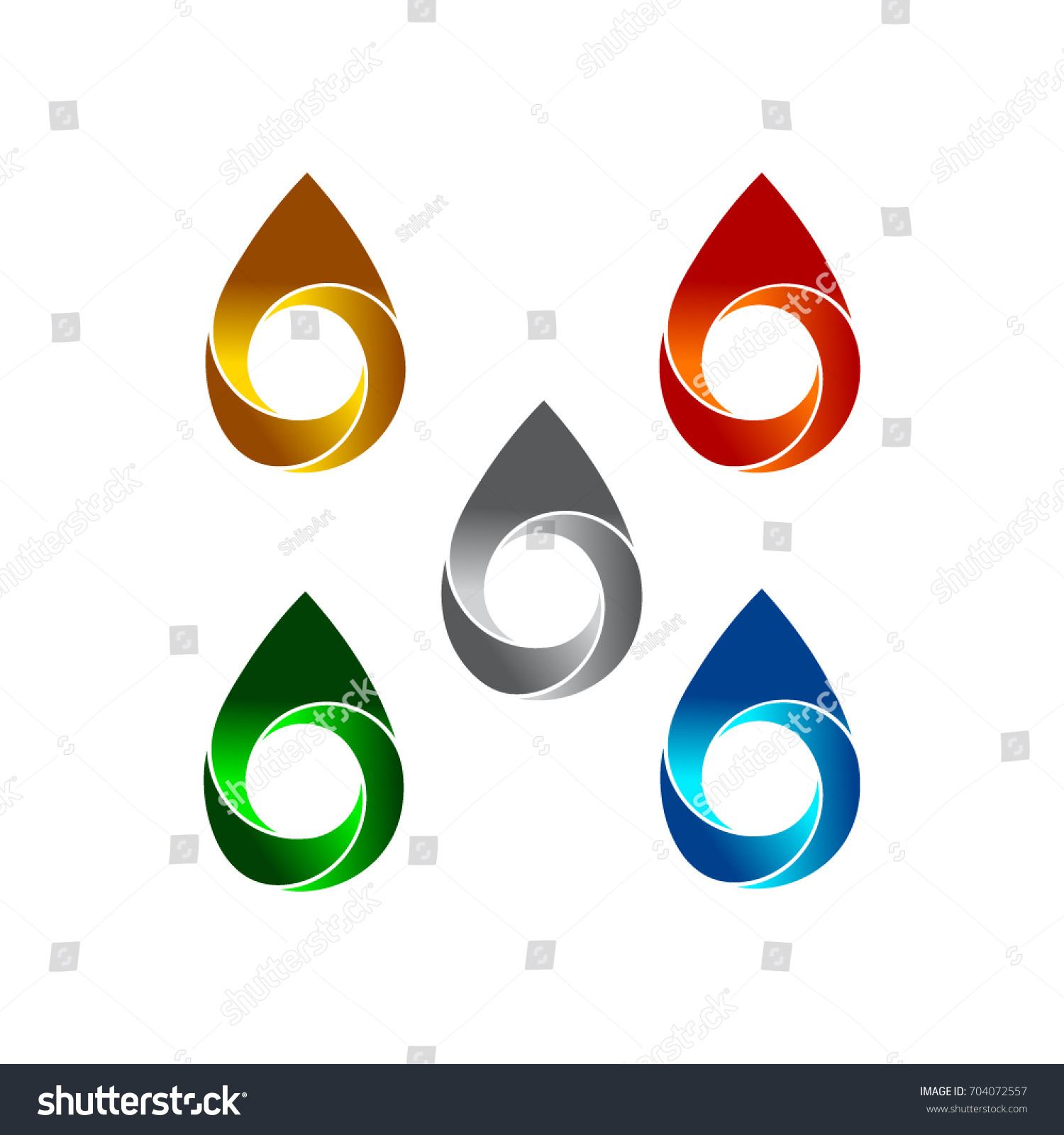 Twist Water Drop Stock Vector (Royalty Free) 704072557