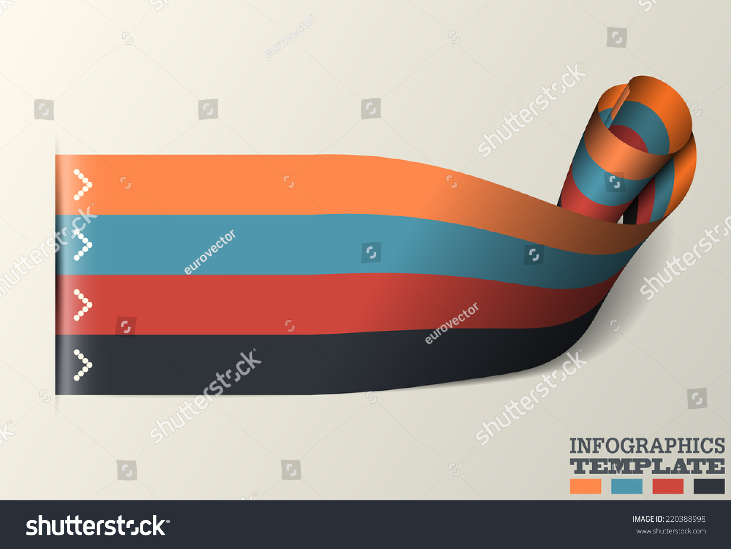 Twisted Ribbon Vector Infographics Template Stock Vector (Royalty Free ...