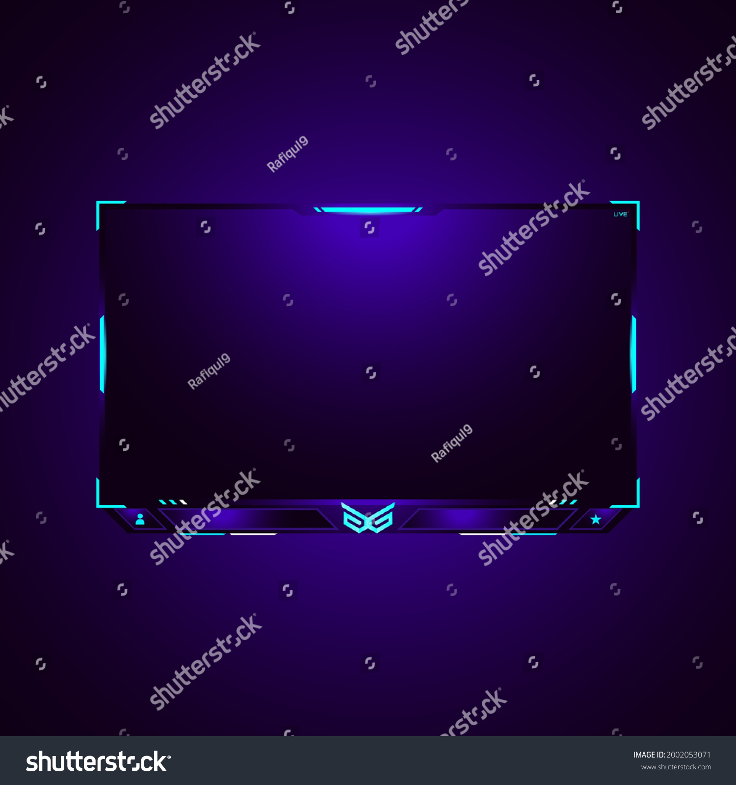 Twitch Overlay Live Stream Template Stock Vector (Royalty Free ...