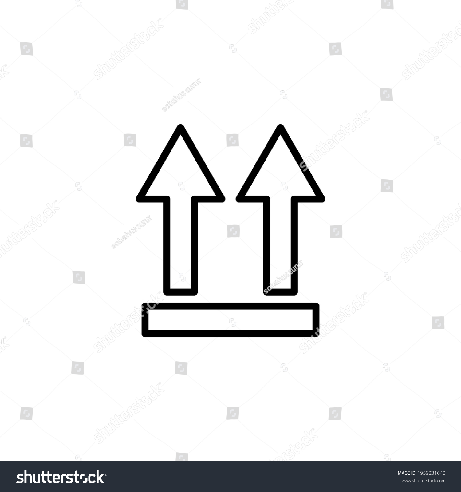 Two Arrow Sign Editable Stroke Design Stock Vector (Royalty Free ...