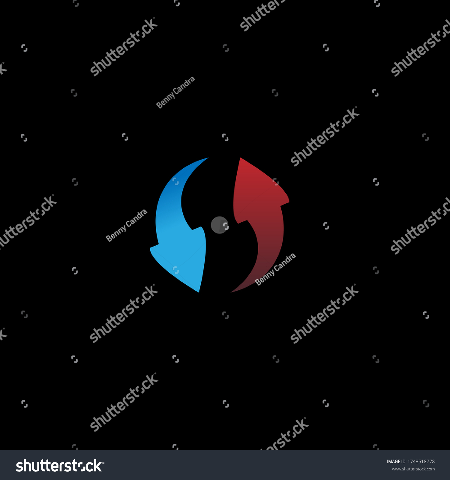 Two Arrows Icon Refresh Icon Import Stock Vector (Royalty Free) 1748518778