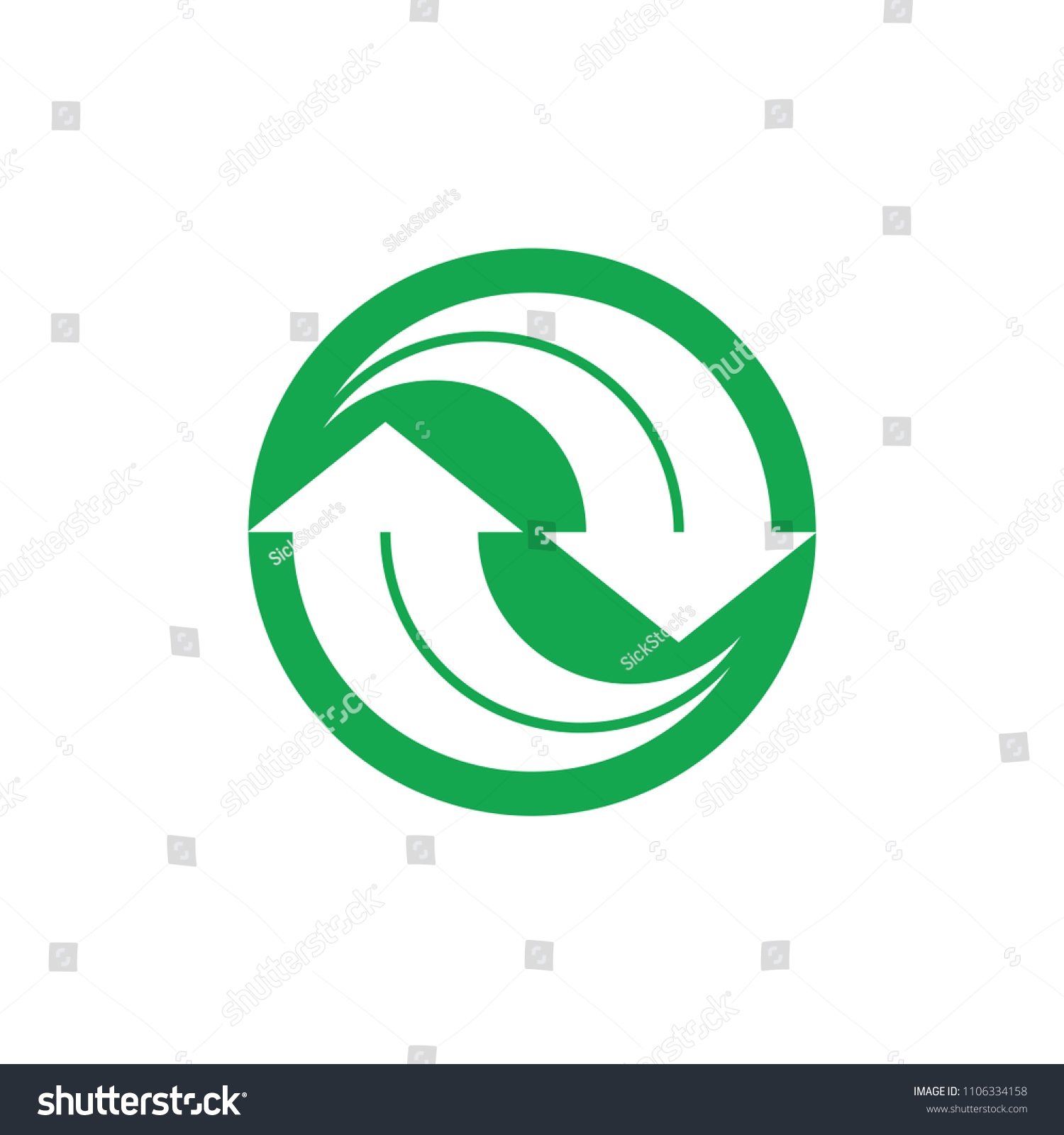 Two Arrows Circle Design Symbol Vector: เวกเตอร์สต็อก (ปลอดค่าลิขสิทธิ์ ...