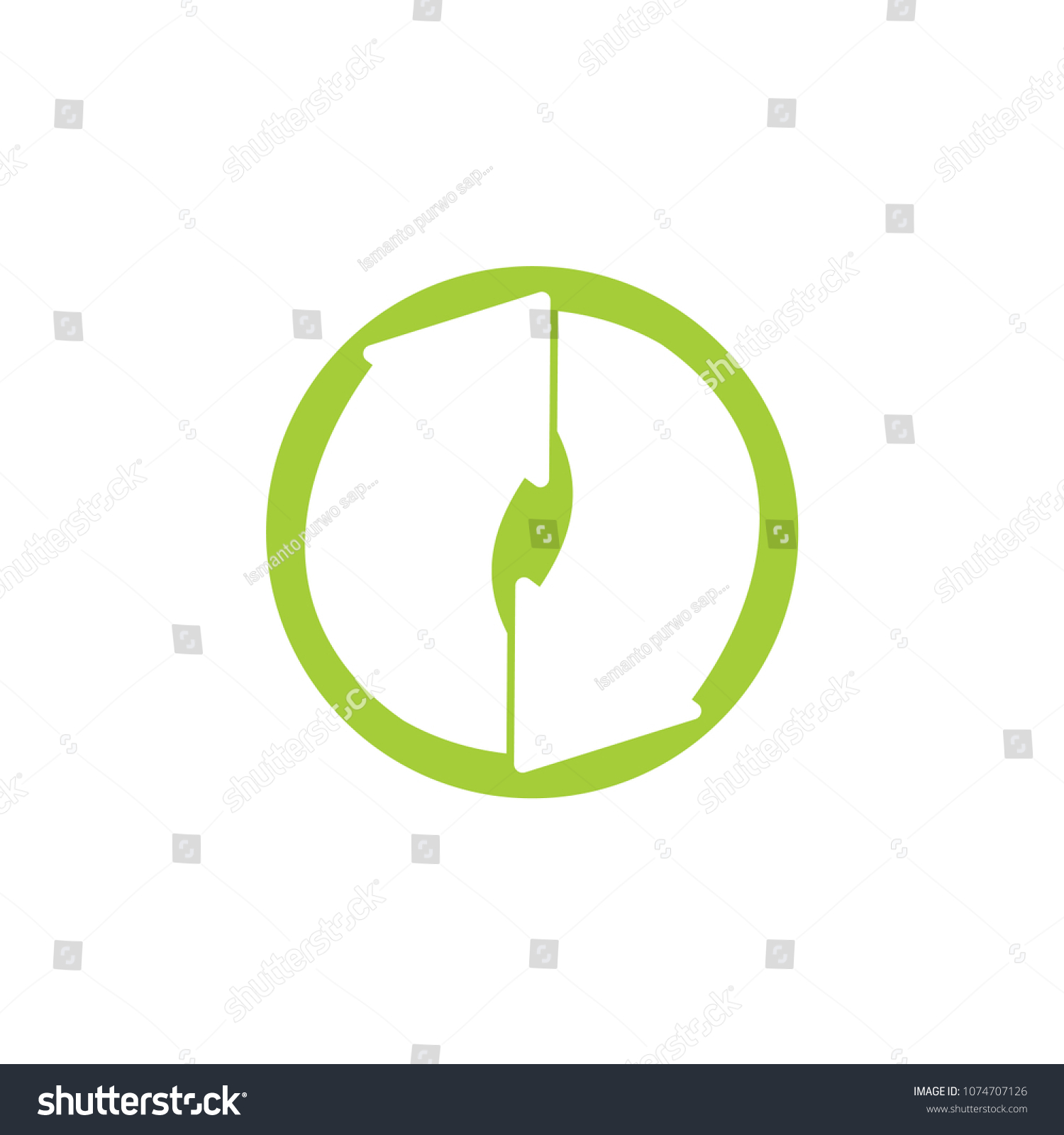 Two Arrows Circle Negative Space Vector Stock Vector (Royalty Free ...