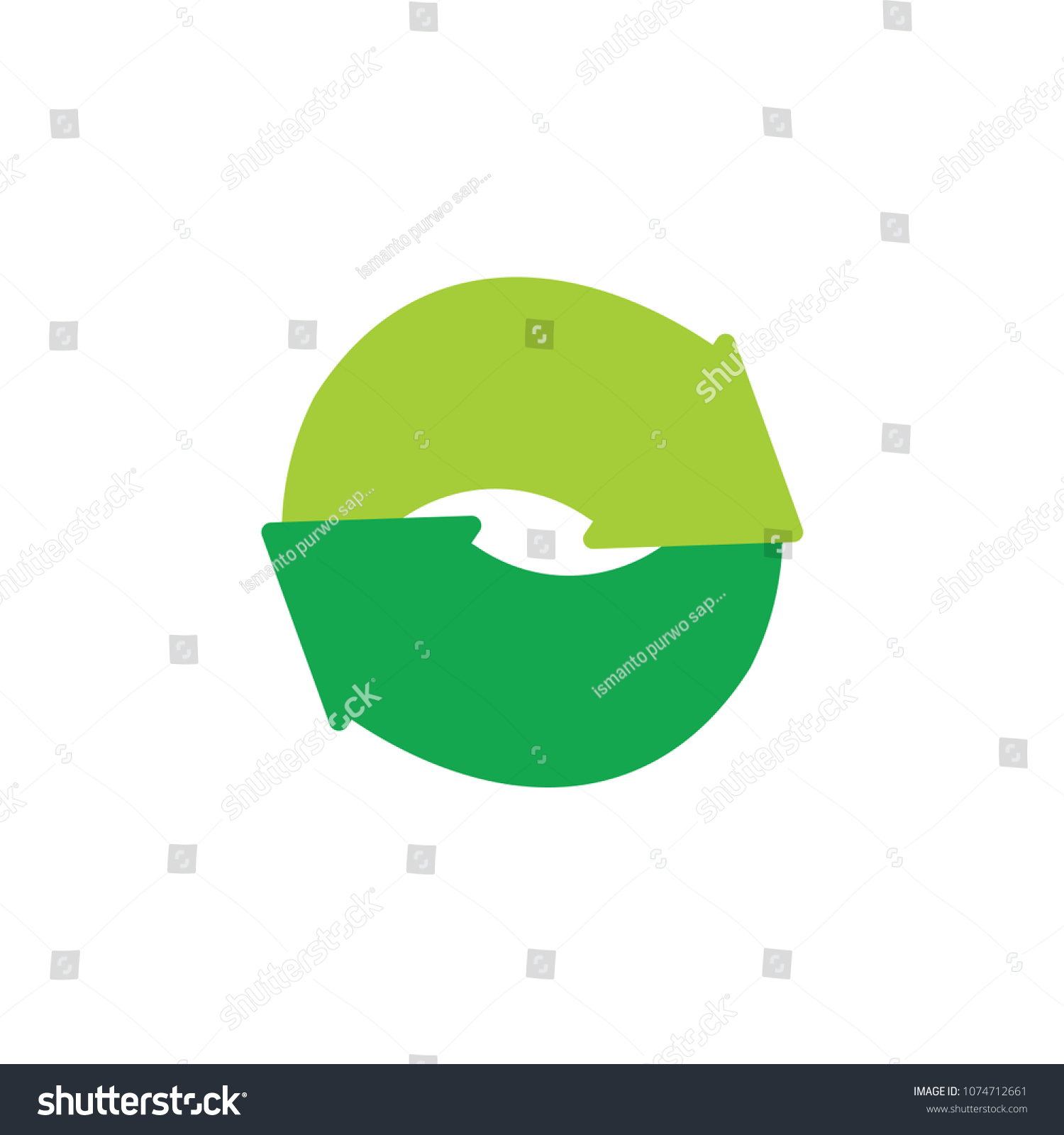 Two Arrows Circle Symbol Vector Stock Vector (Royalty Free) 1074712661 ...