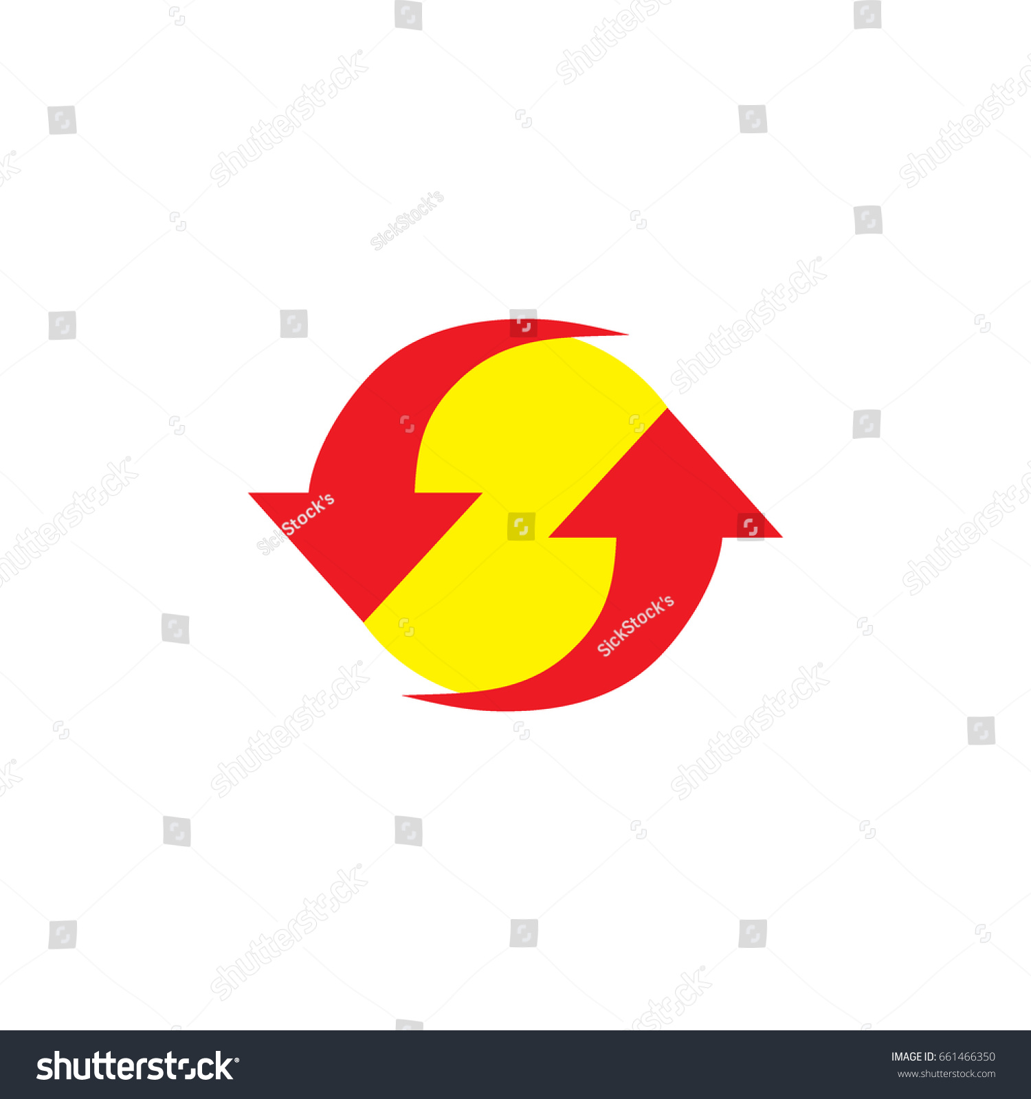 Two Arrows Opposite Direction Symbol Logo Stock Vector (Royalty Free ...