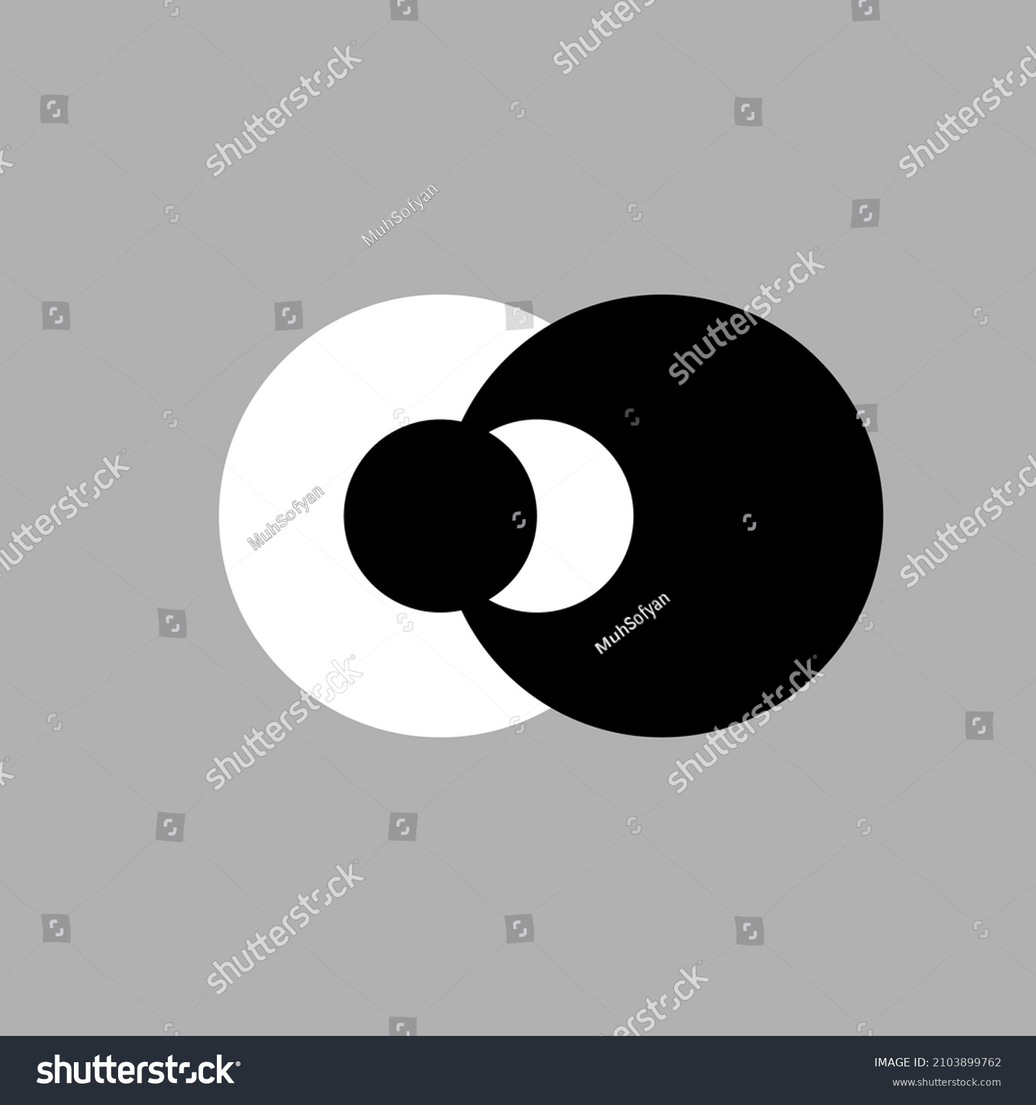 Two Balls Black White Stock Vector (Royalty Free) 2103899762 | Shutterstock