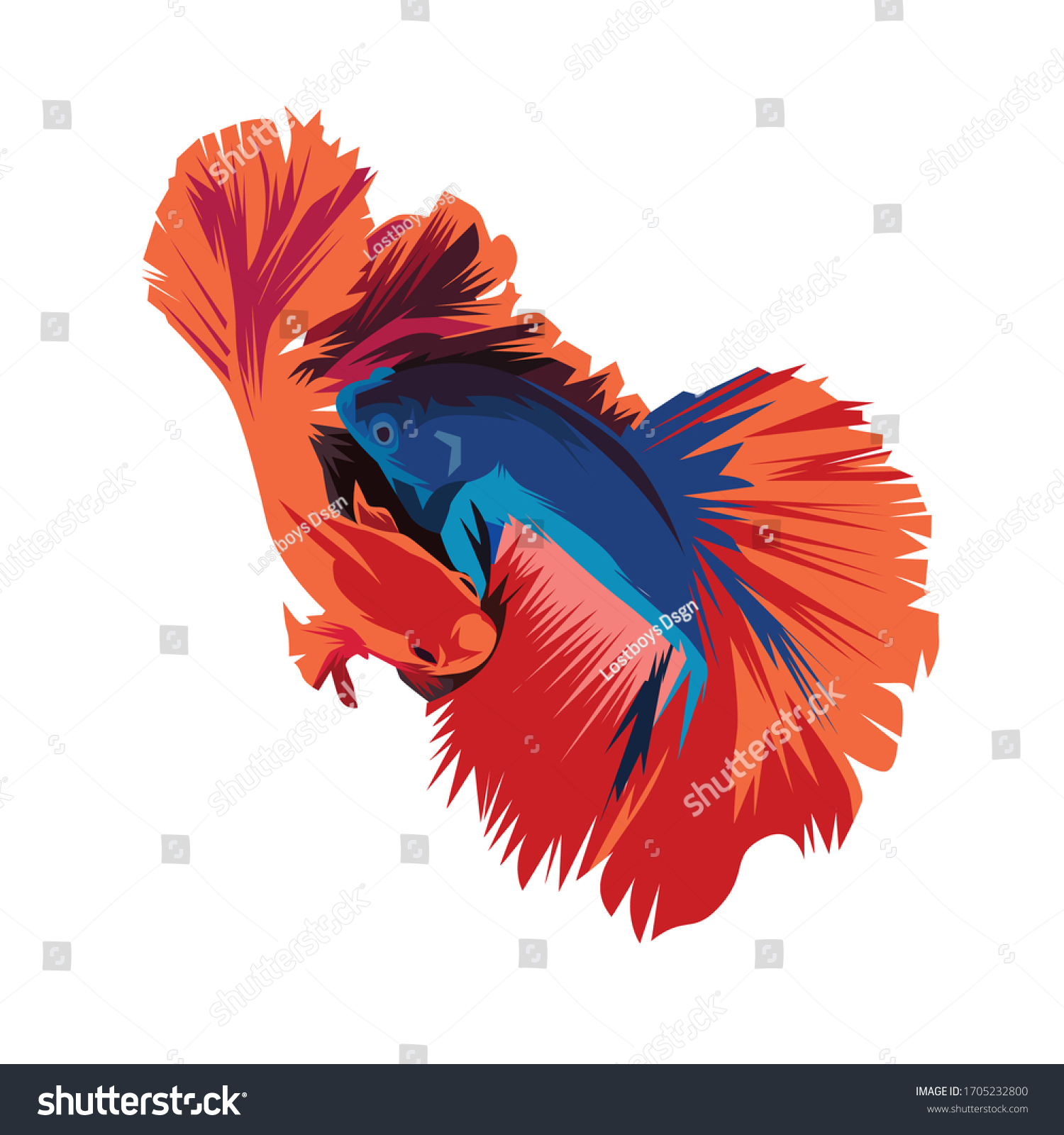 Two Betta Logo Vector Illustration Stock Vector (Royalty Free ...
